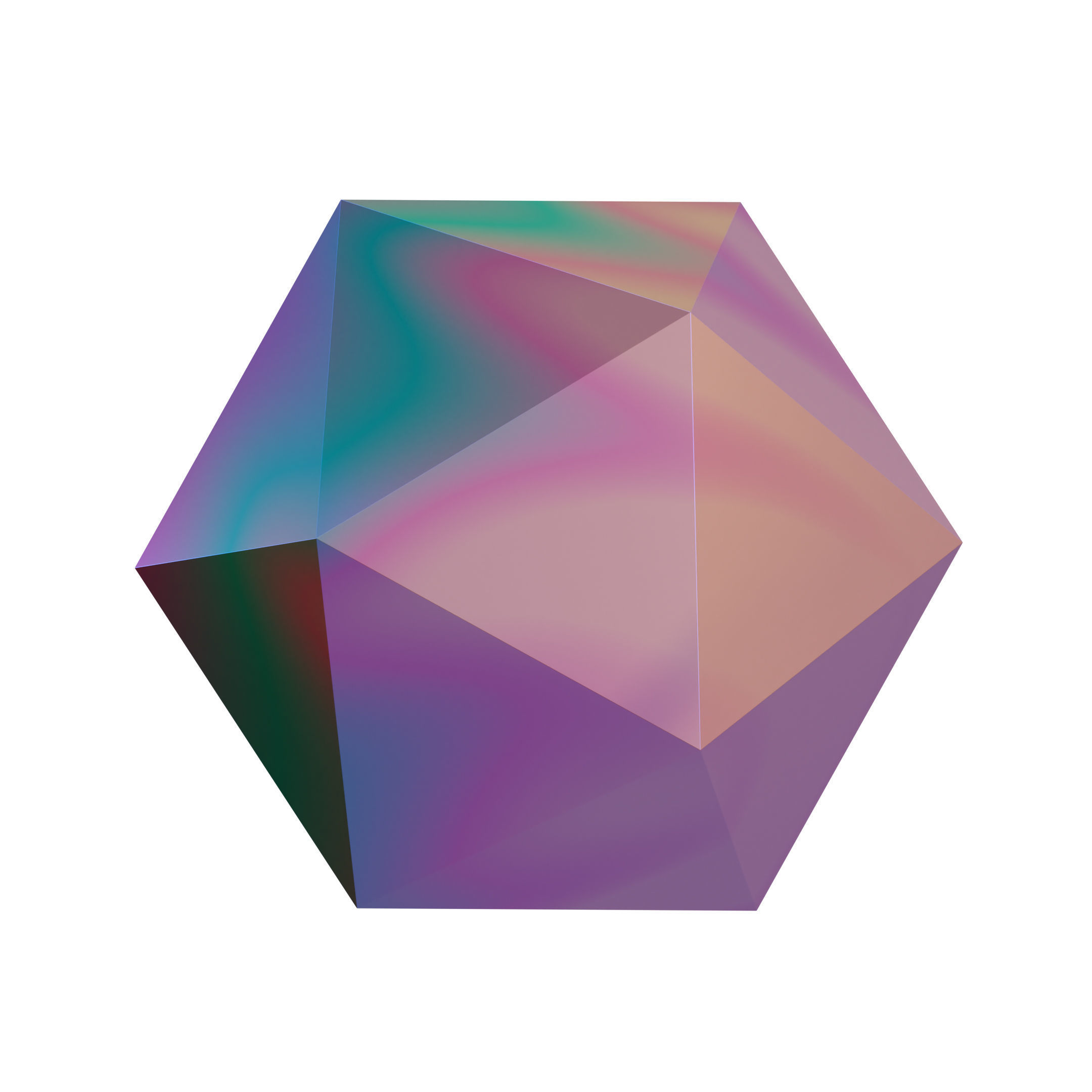 3D model Icosahedron Geometric Shape VR / AR / low-poly | CGTrader