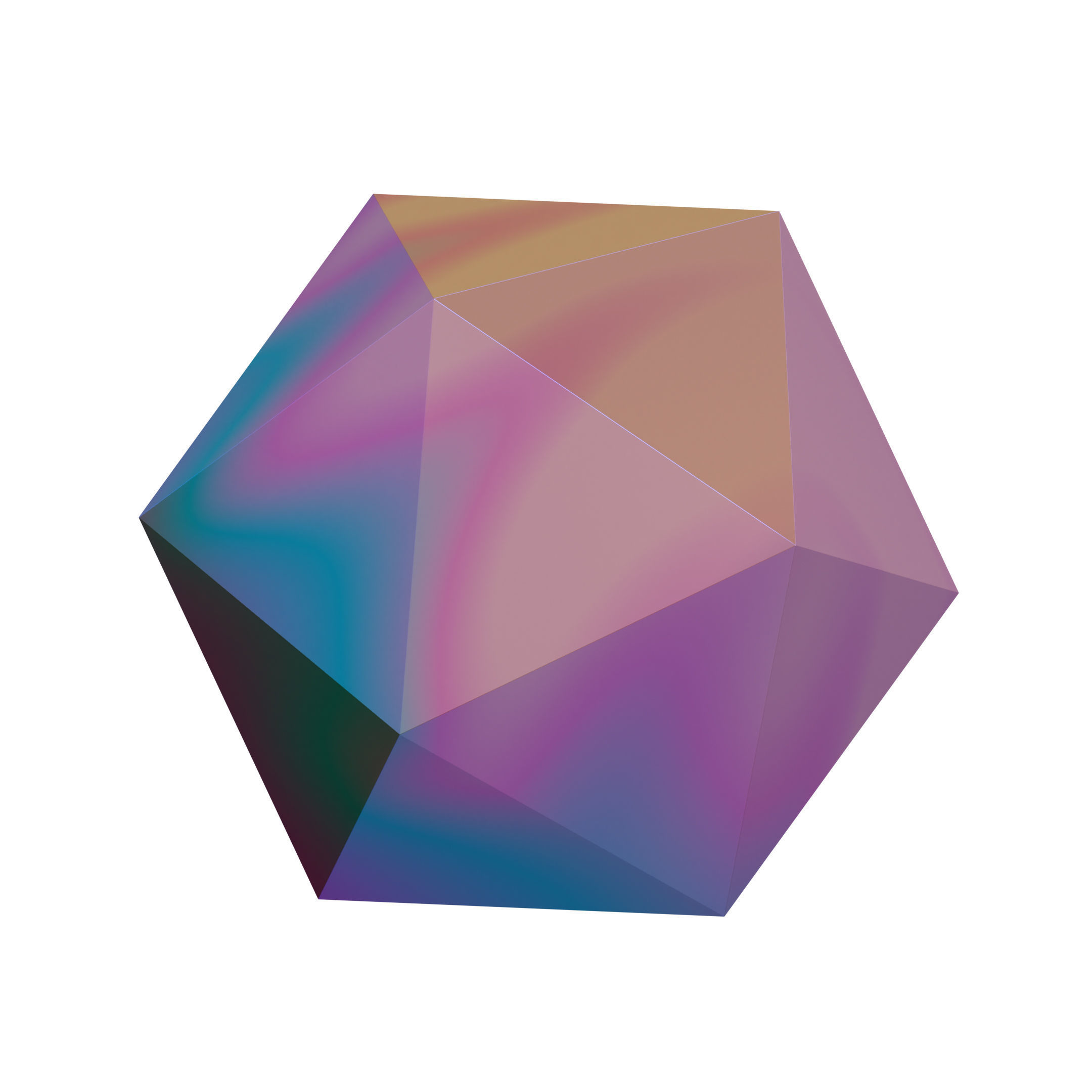 3D model Icosahedron Geometric Shape VR / AR / low-poly | CGTrader