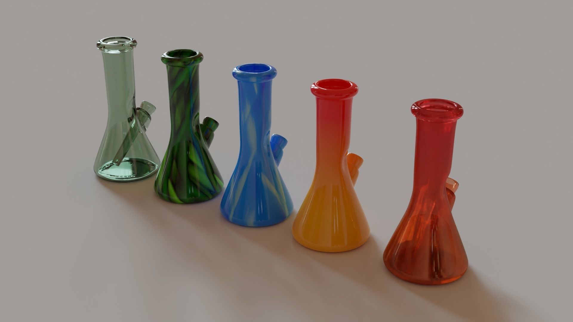 Set of Bongs with 4K Texture Sets 3D model | CGTrader