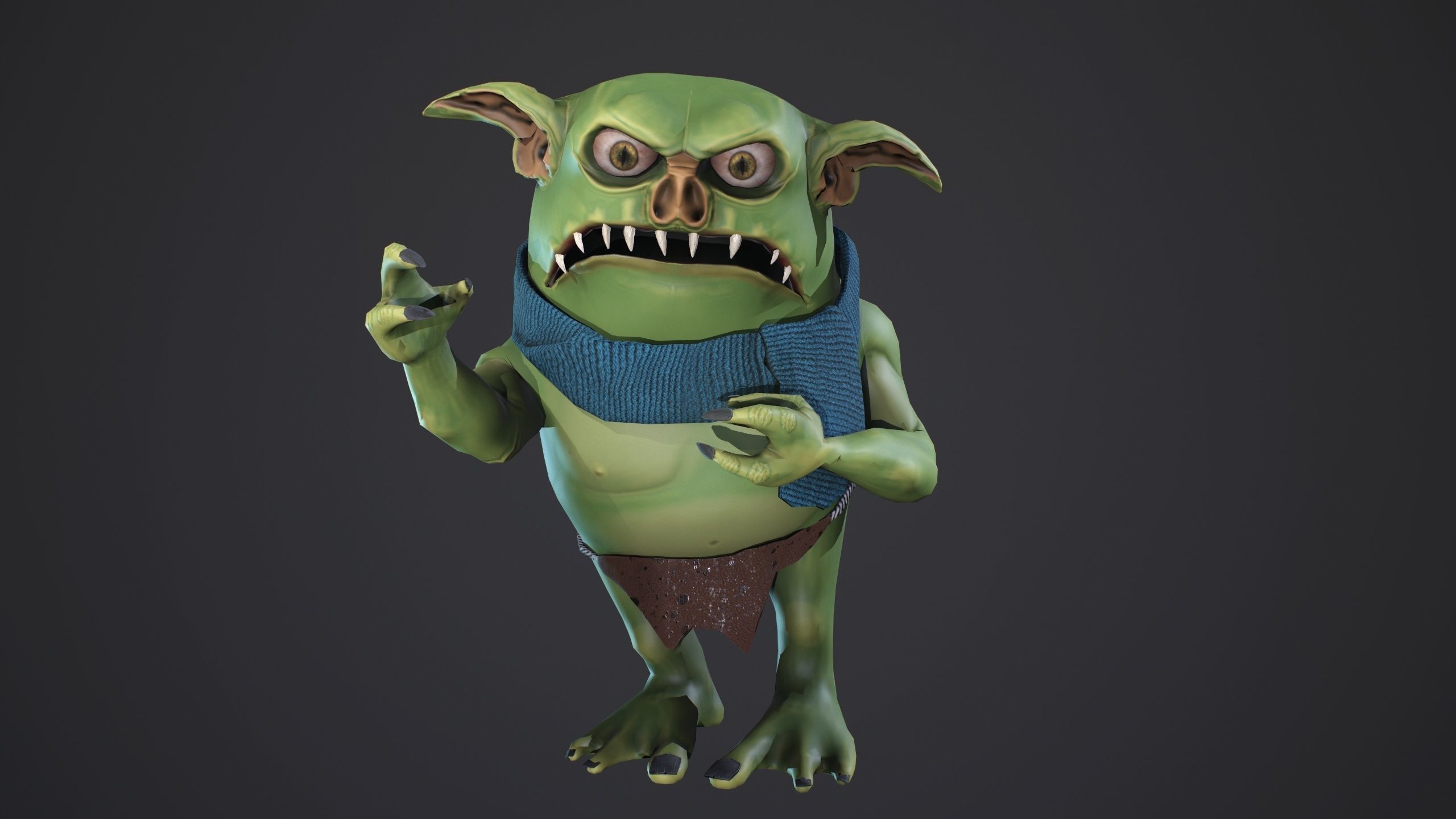 3D model Scary Goblin VR / AR / low-poly | CGTrader