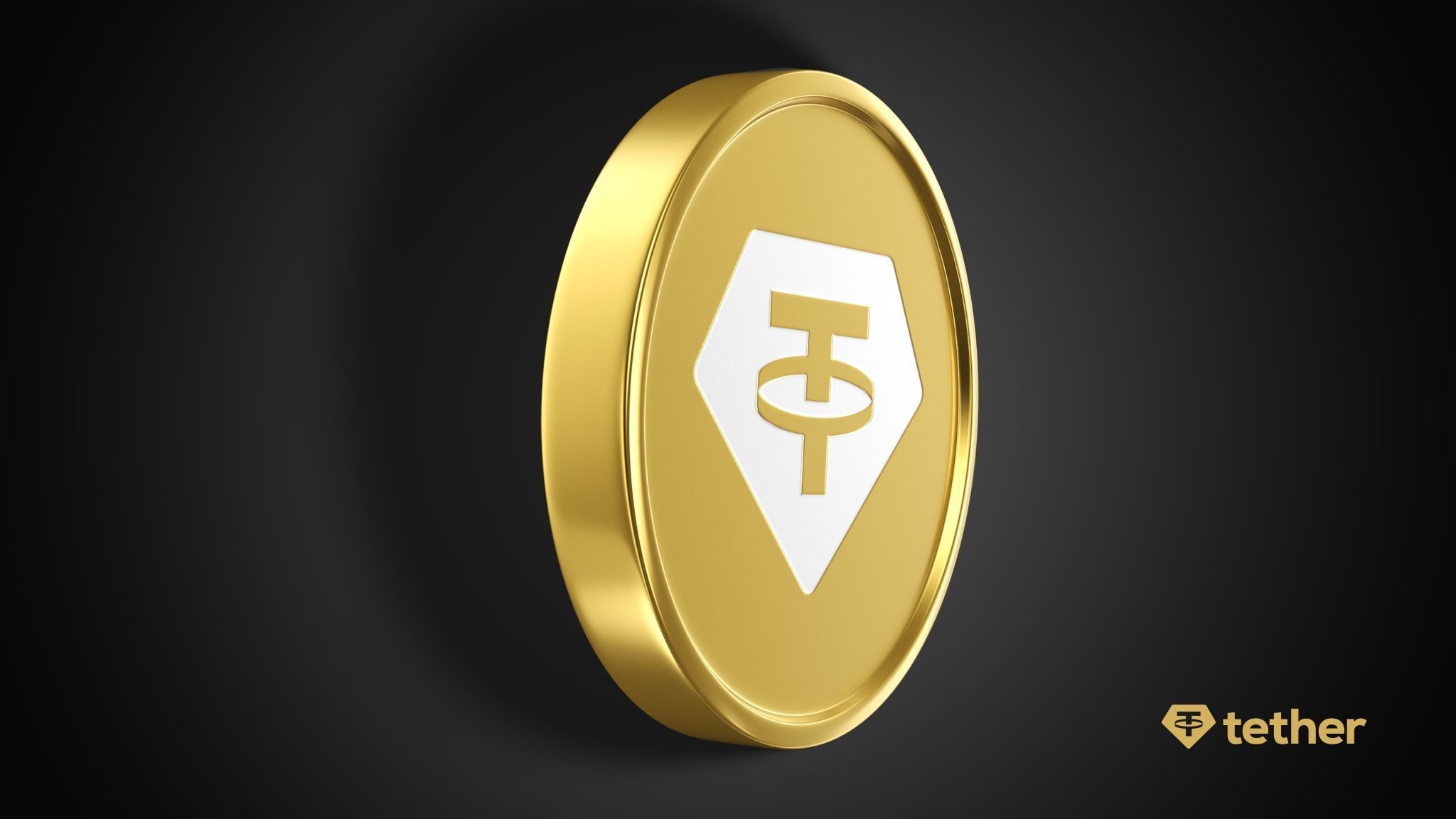 Tether Gold Coin 3D model | CGTrader