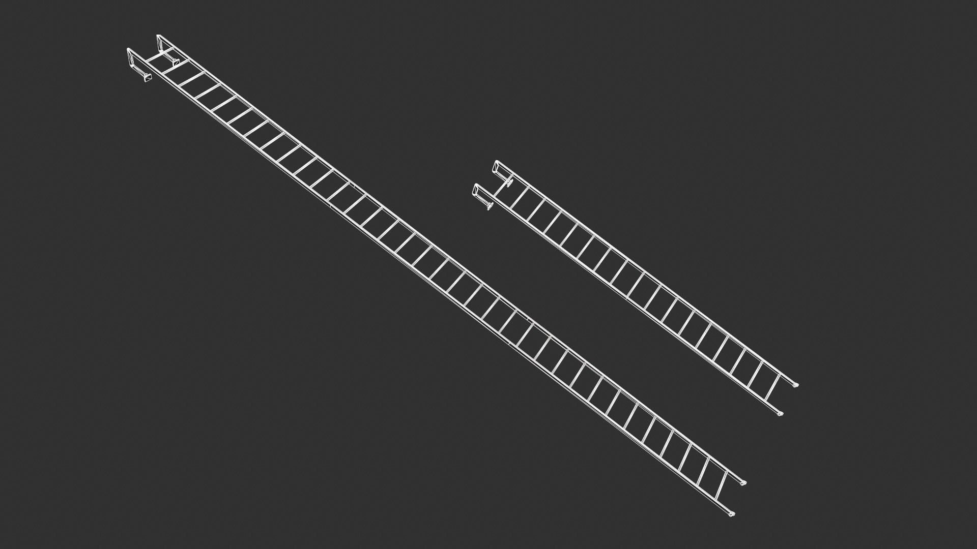 3D model Ladder Set two ladders VR / AR / low-poly | CGTrader