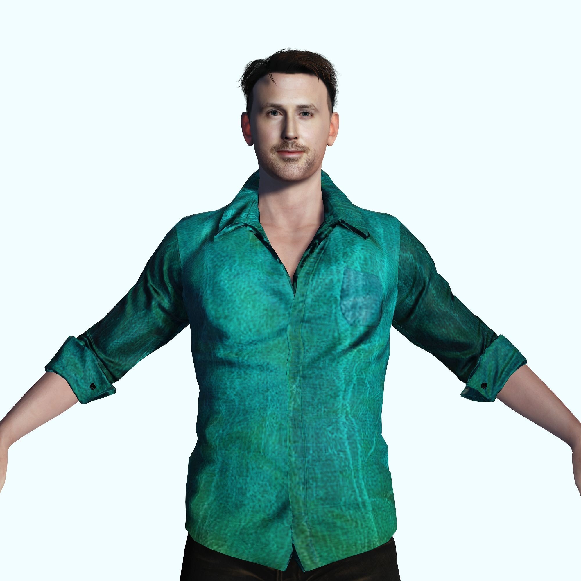 3D model Ryan Gosling 3D Rigged model ready for animation VR / AR / low ...