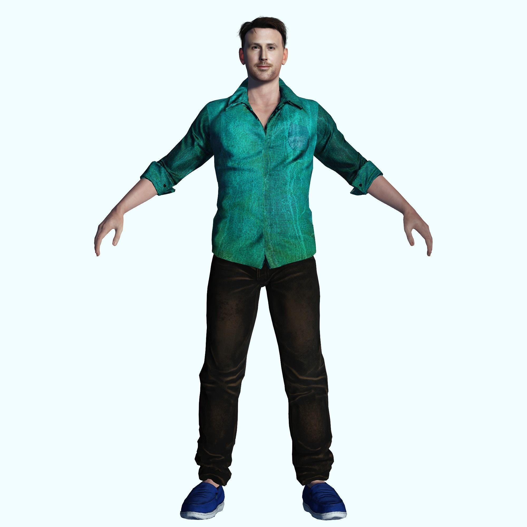 3D model Ryan Gosling 3D Rigged model ready for animation VR / AR / low ...