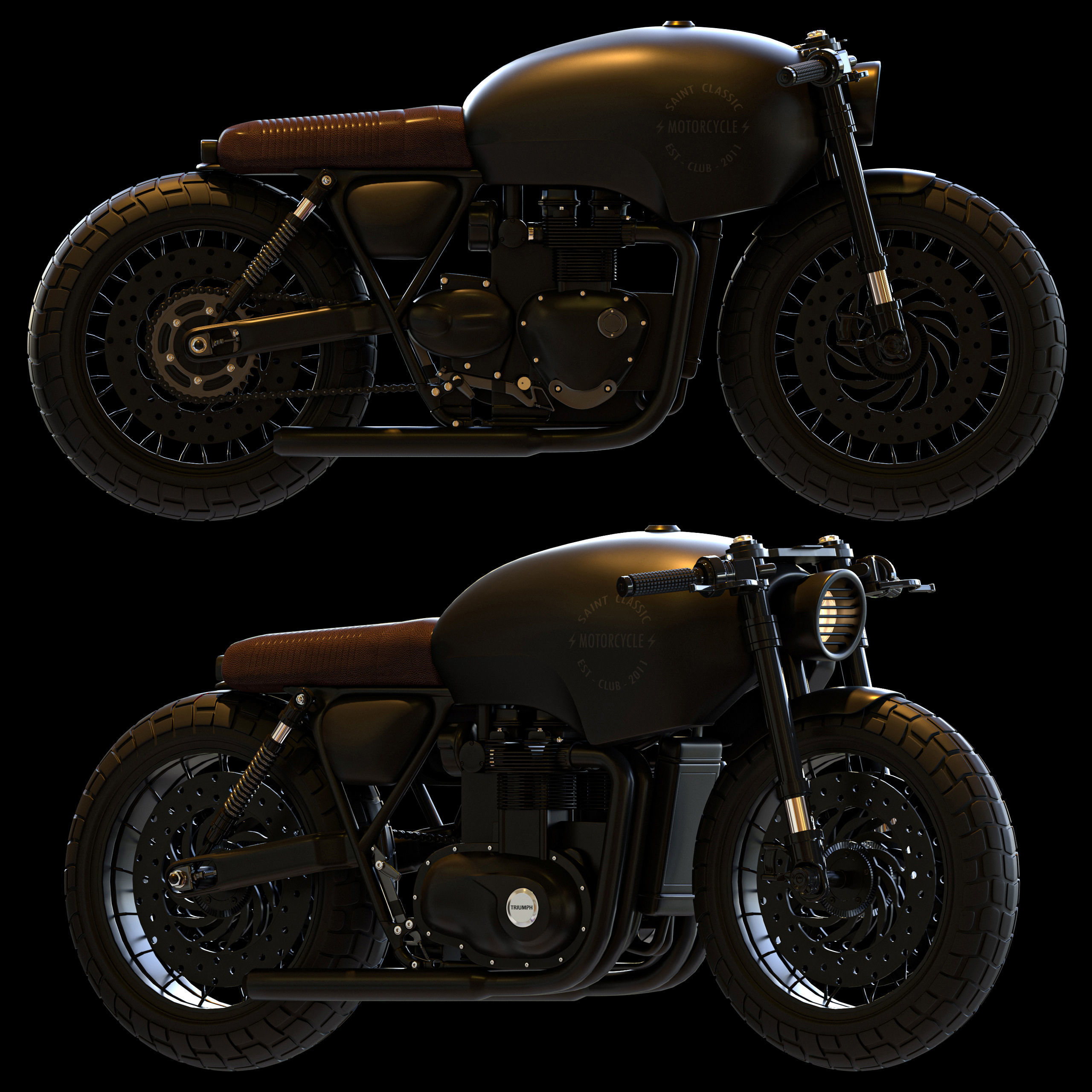 Motorcycle Triumph 3D model | CGTrader
