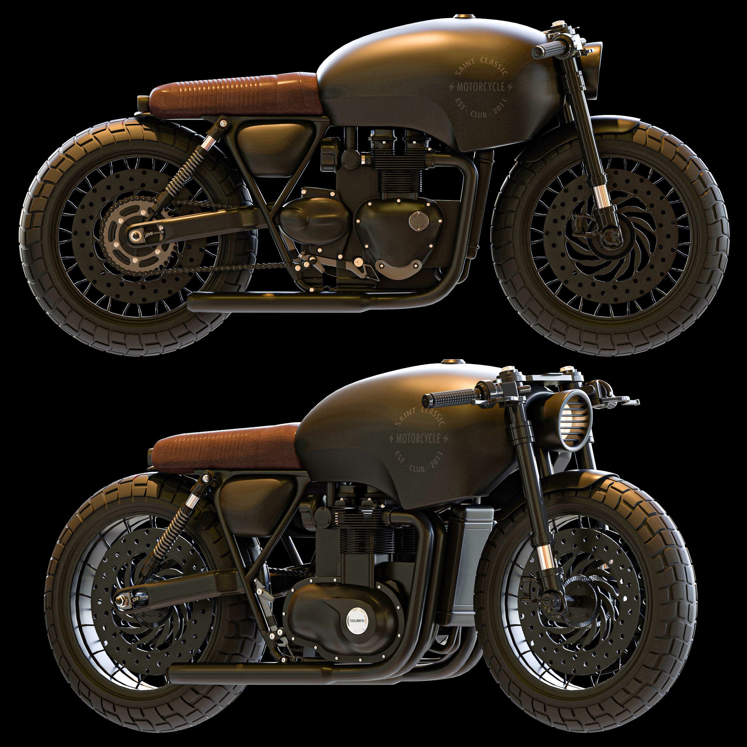 Motorcycle Triumph 3D model | CGTrader