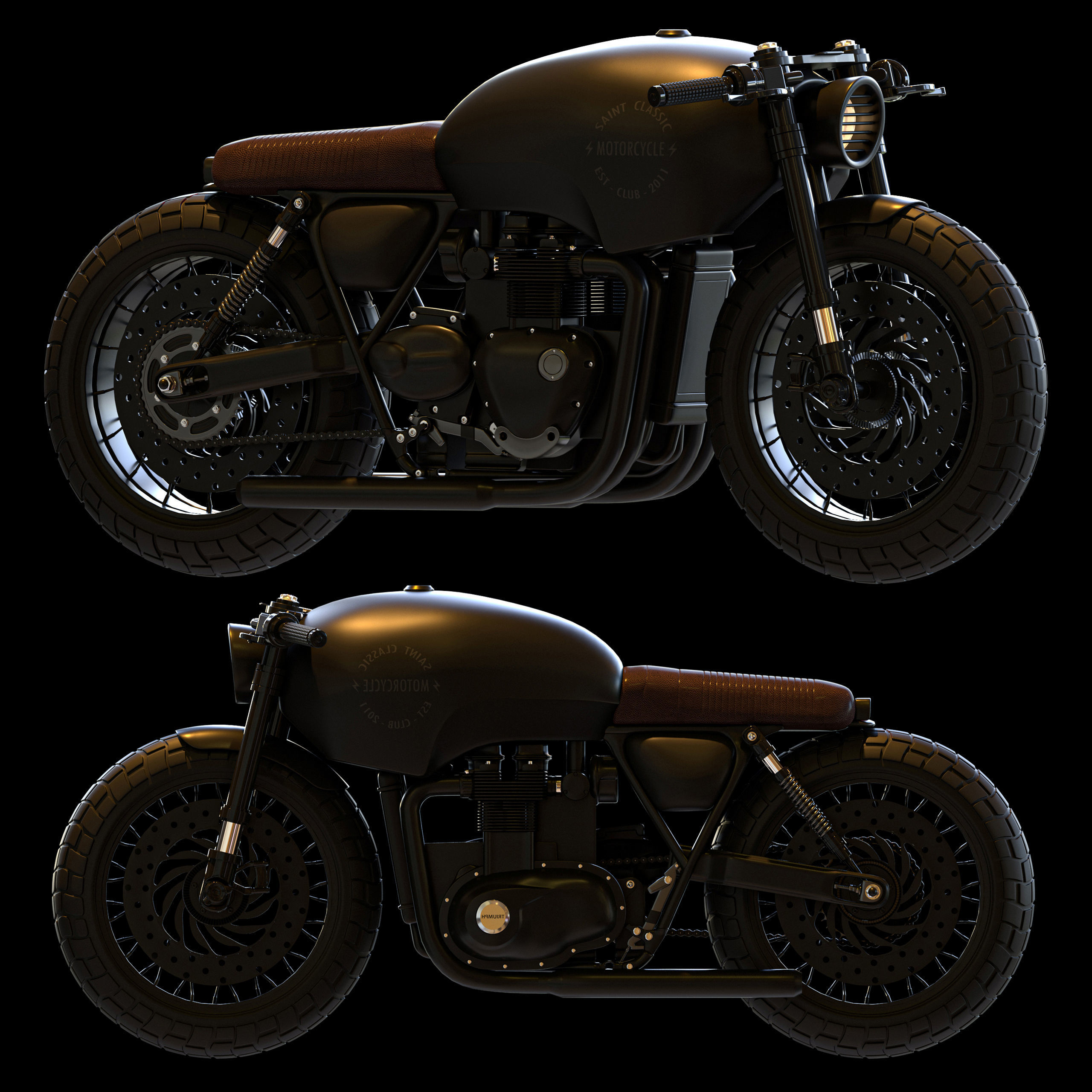 Motorcycle Triumph 3D model | CGTrader