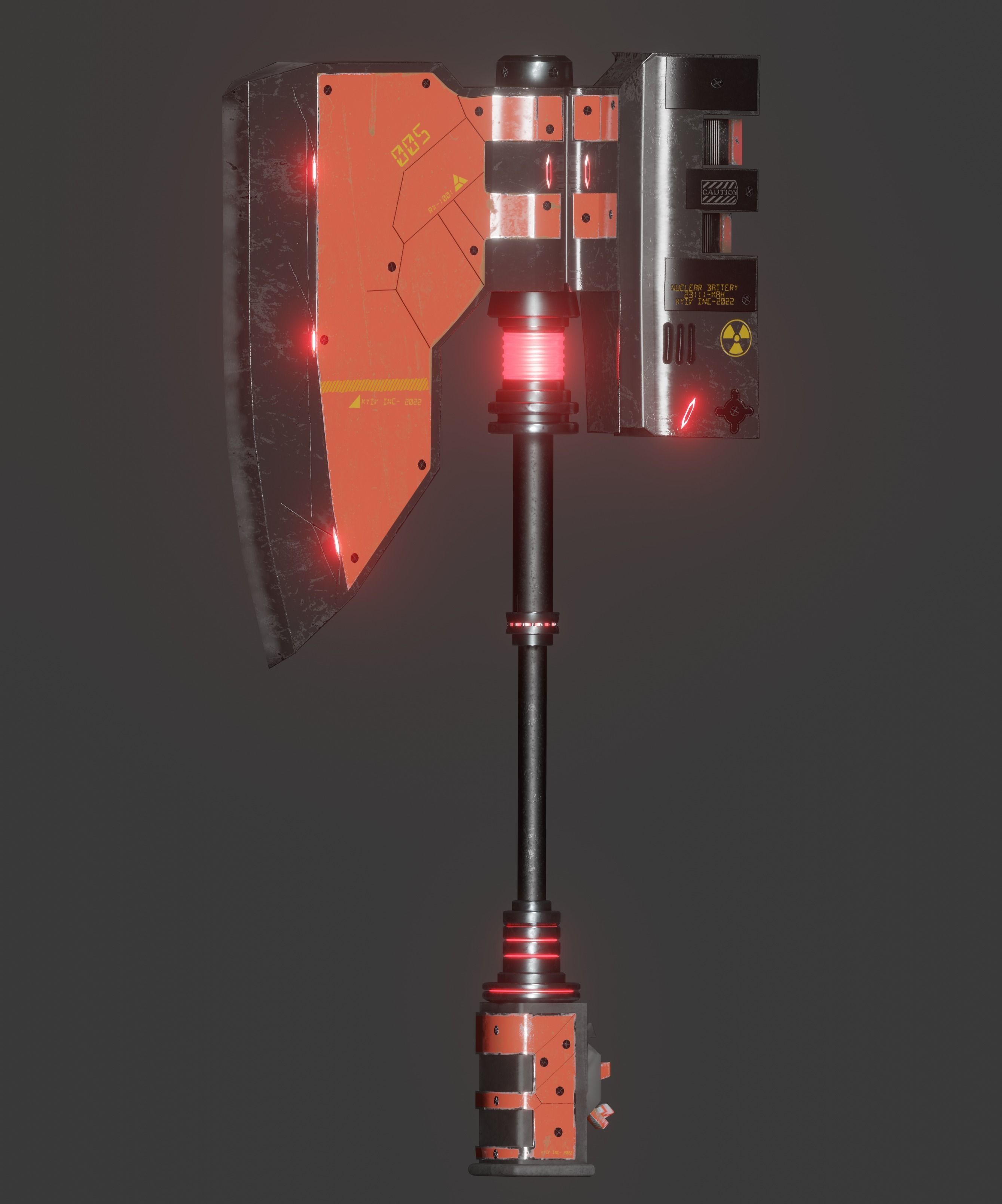 3D model Cyberpunk axe VR / AR / low-poly | CGTrader