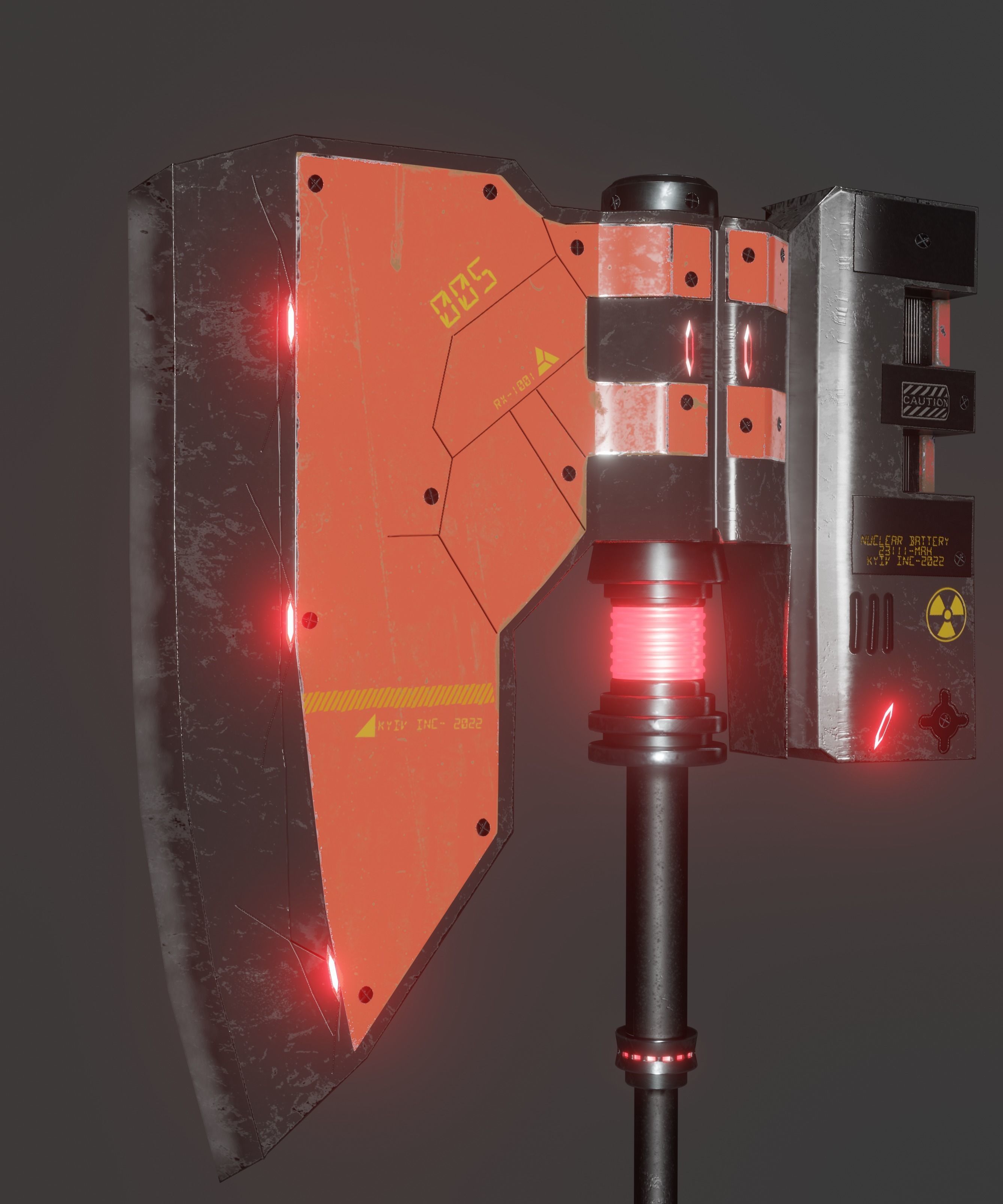 3D model Cyberpunk axe VR / AR / low-poly | CGTrader