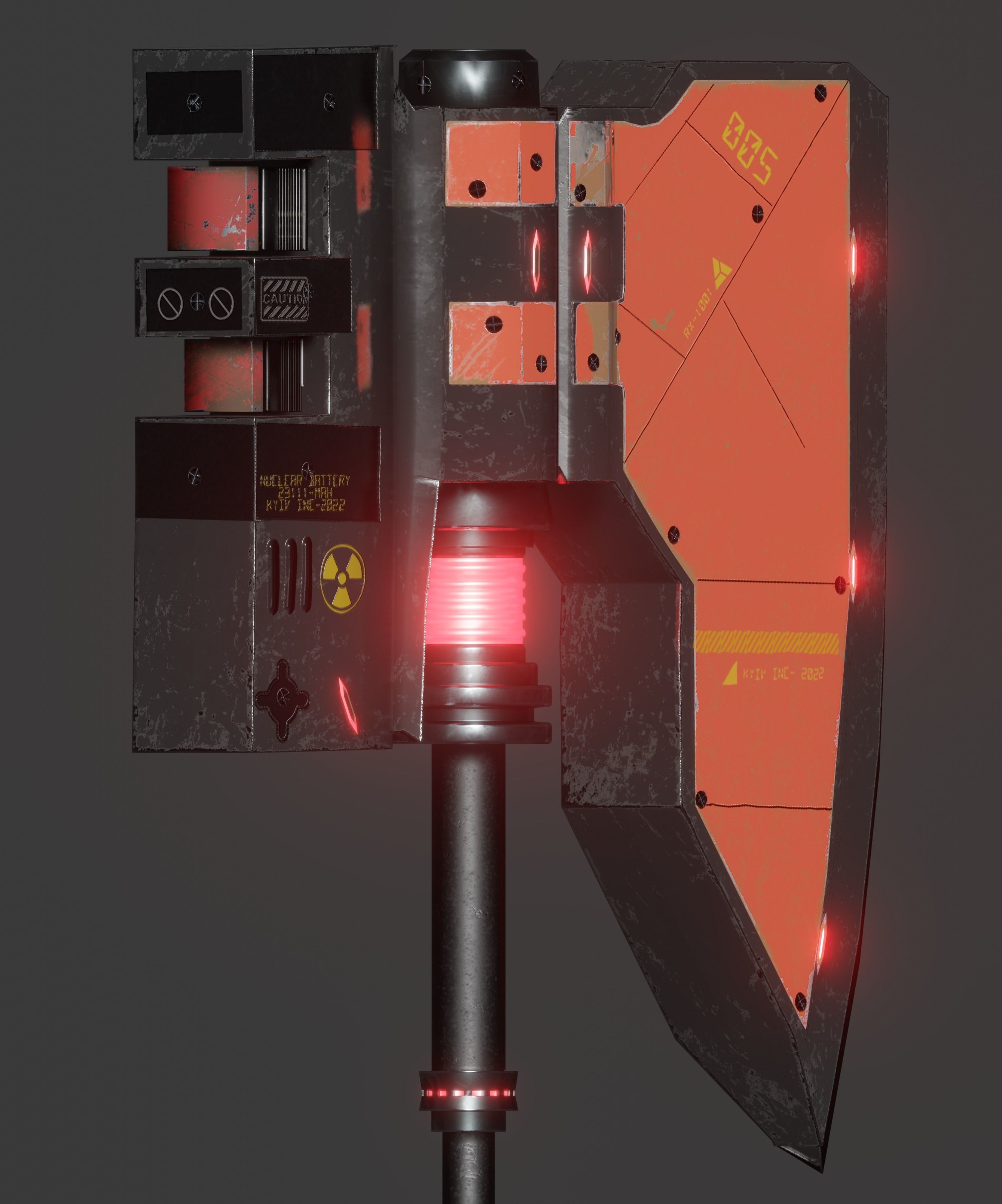 3D model Cyberpunk axe VR / AR / low-poly | CGTrader