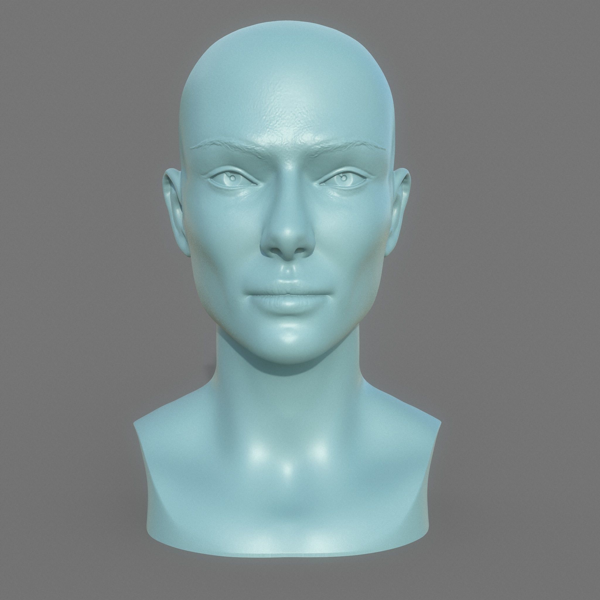 Woman Head Print Ready 3D model | CGTrader