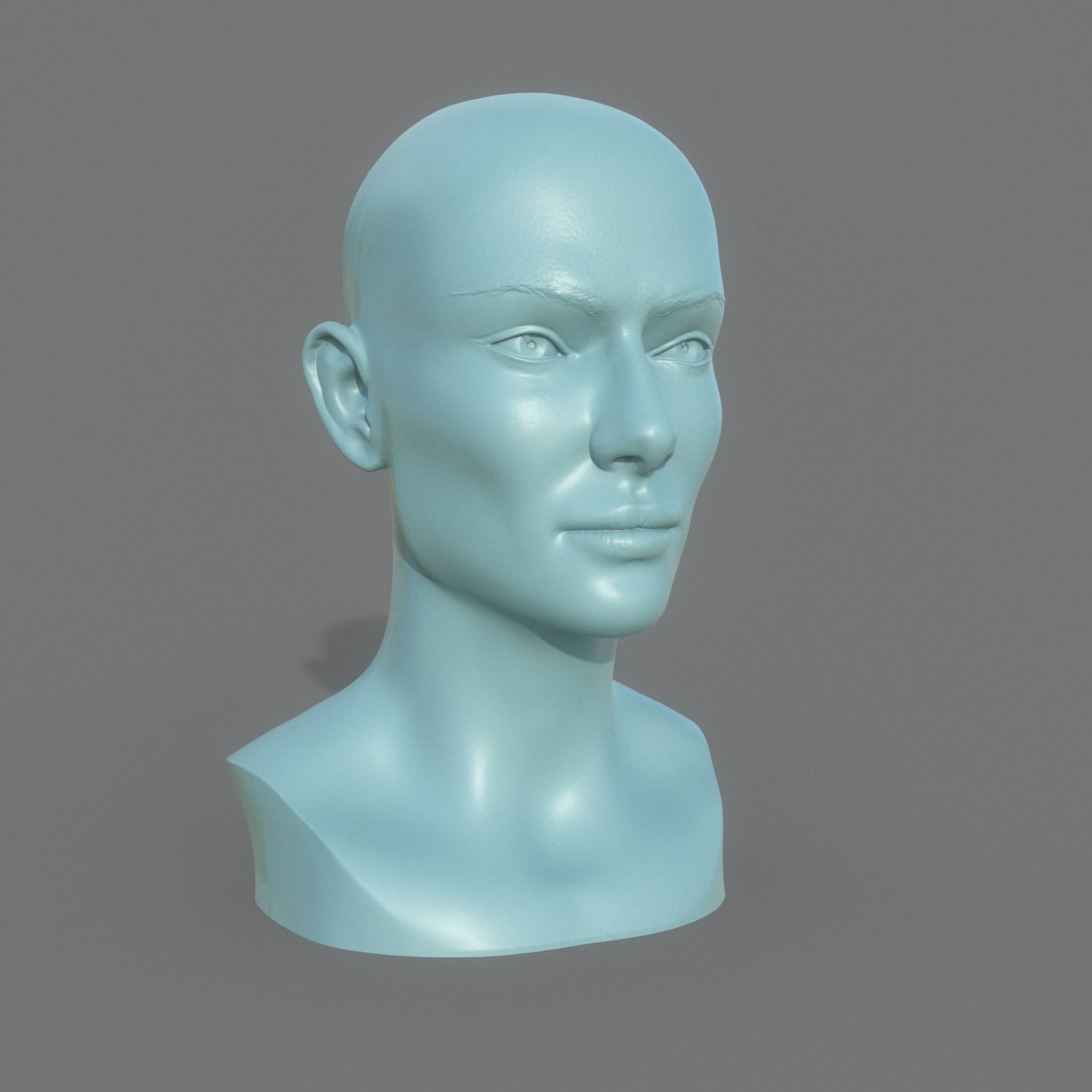Woman Head Print Ready 3D model | CGTrader