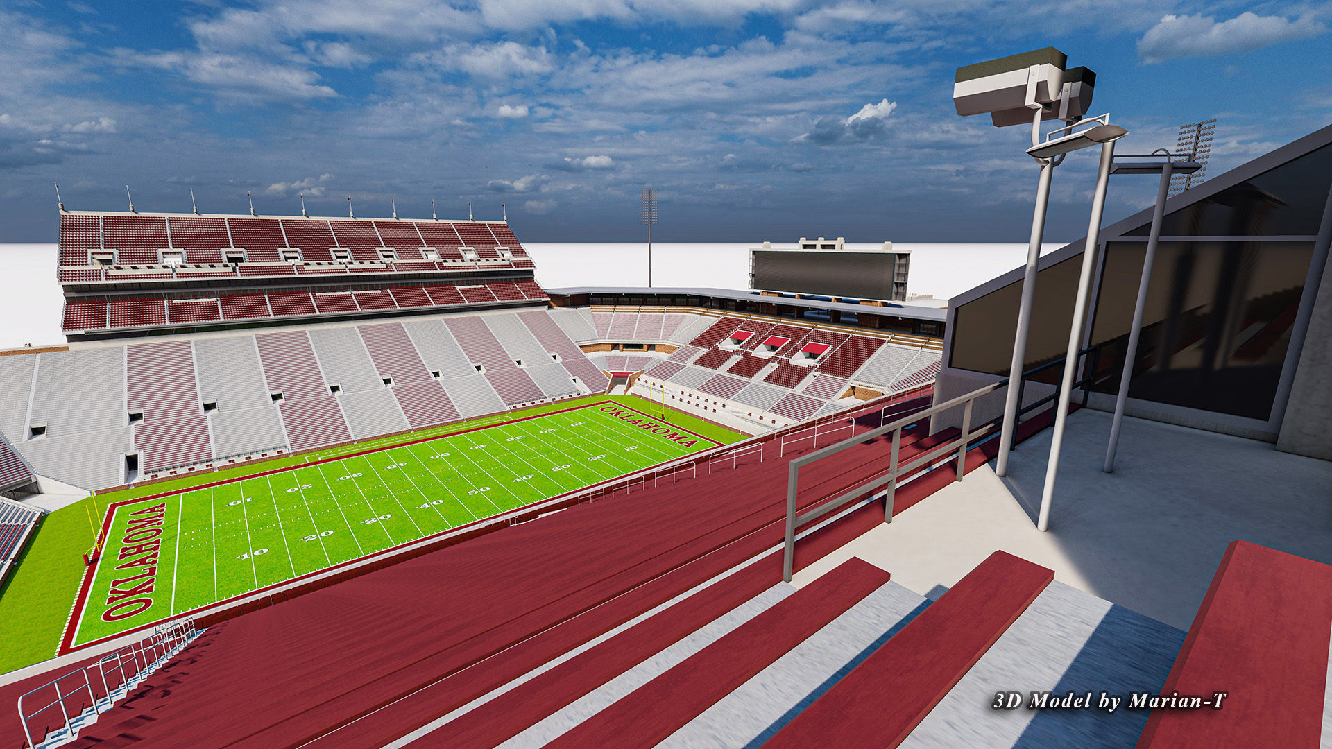 3D model Gaylord Family Oklahoma Memorial Stadium USA VR / AR / low ...