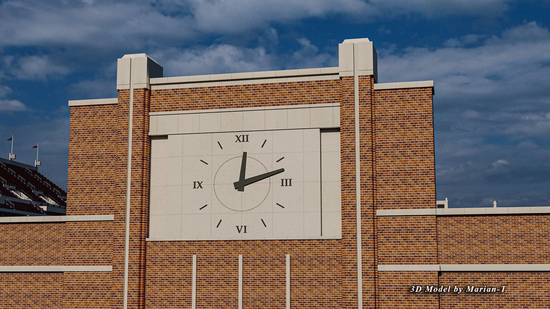 3D model Gaylord Family Oklahoma Memorial Stadium USA VR / AR / low ...