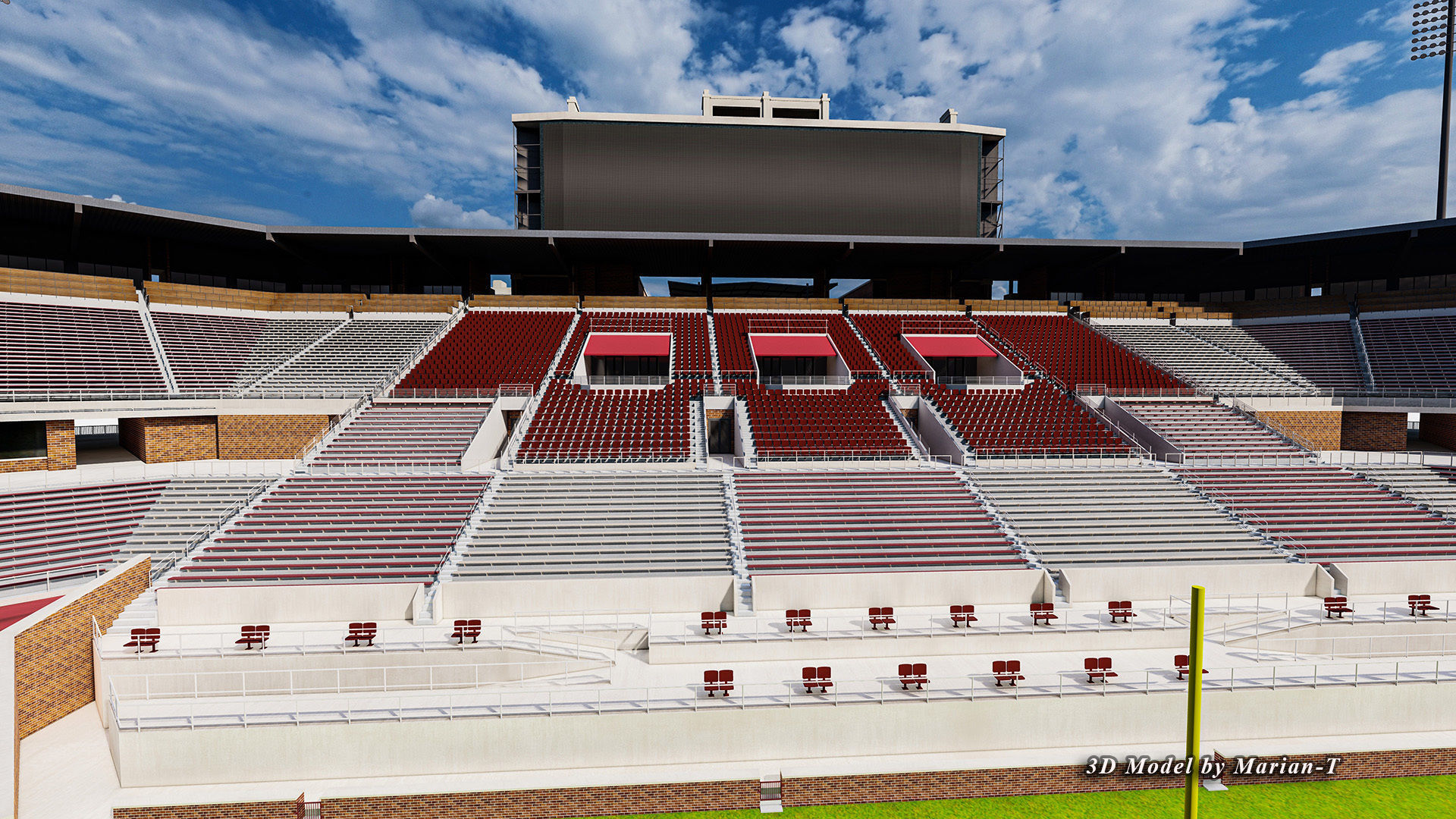 3D model Gaylord Family Oklahoma Memorial Stadium USA VR / AR / low ...