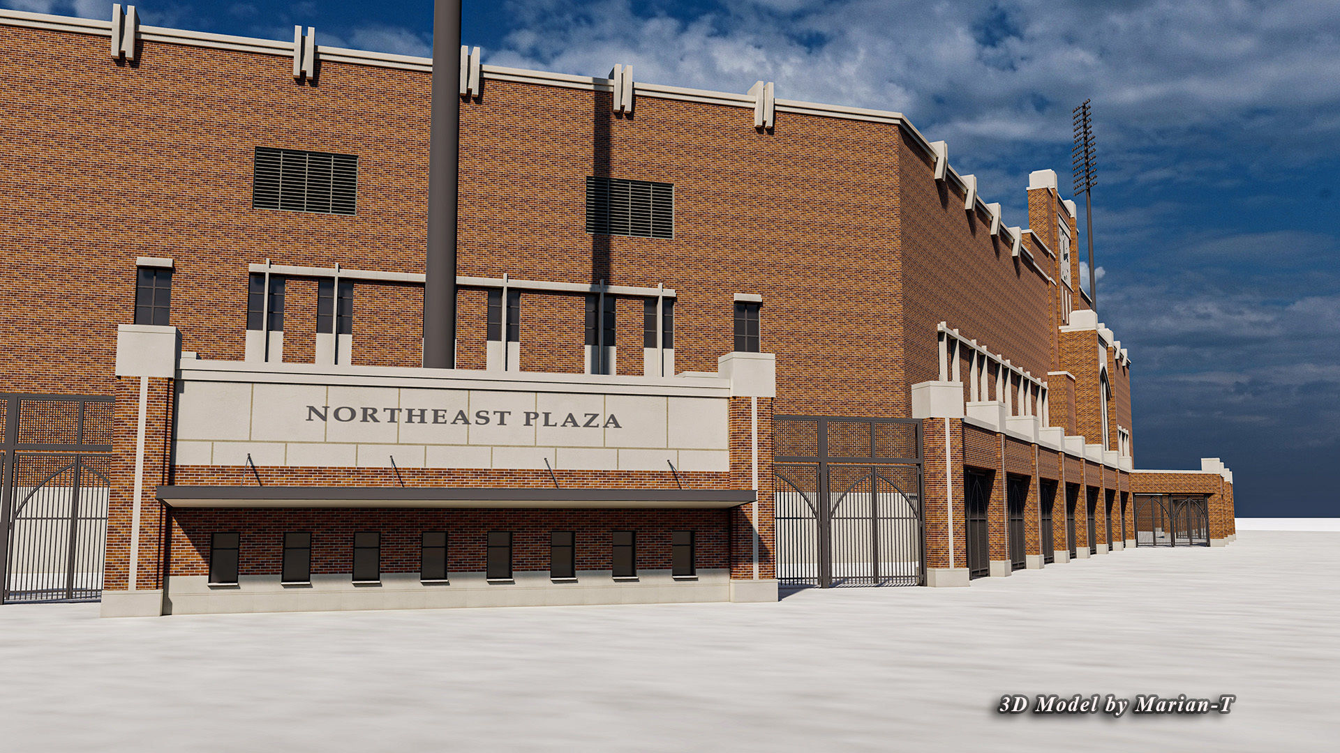 3D model Gaylord Family Oklahoma Memorial Stadium USA VR / AR / low ...