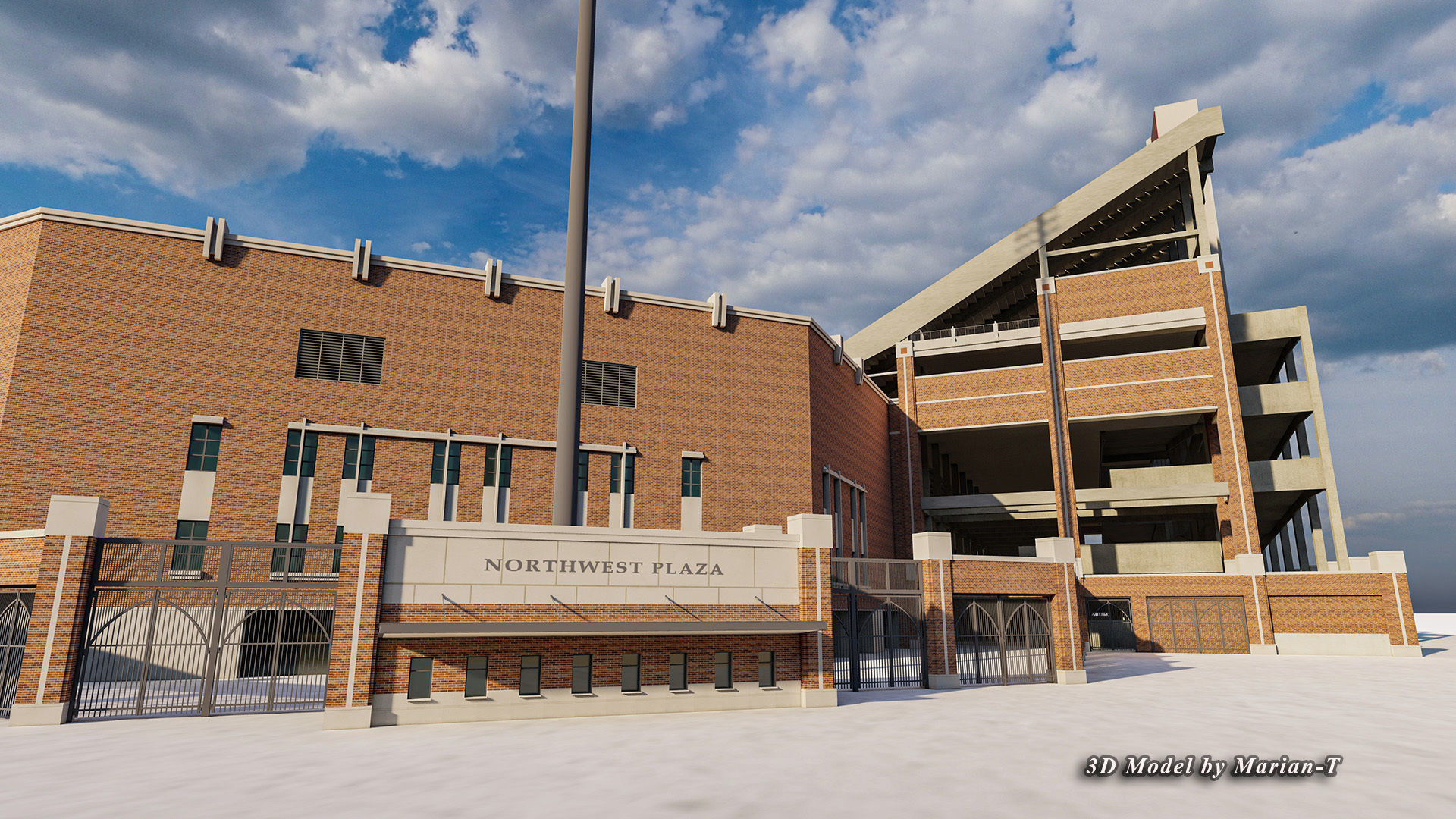 3D model Gaylord Family Oklahoma Memorial Stadium USA VR / AR / low ...