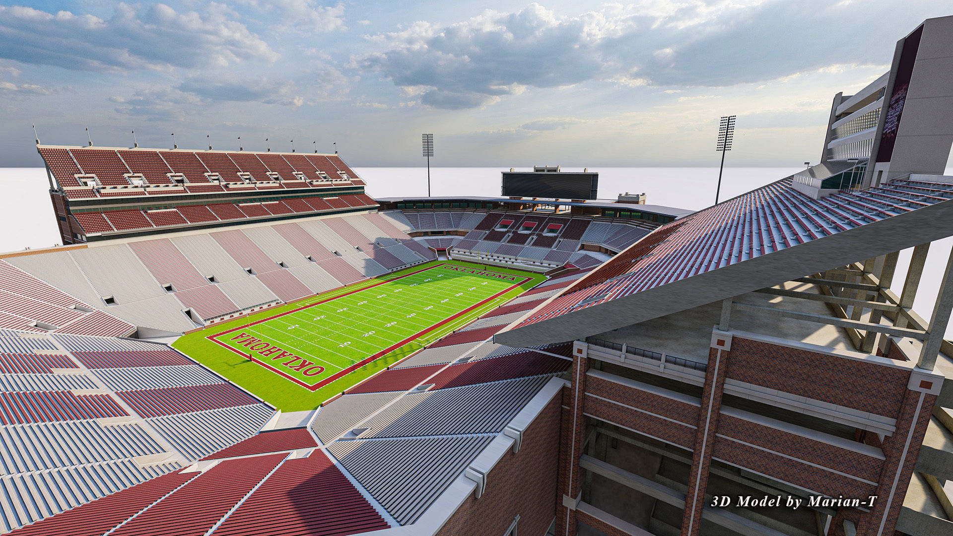 3D model Gaylord Family Oklahoma Memorial Stadium USA VR / AR / low ...