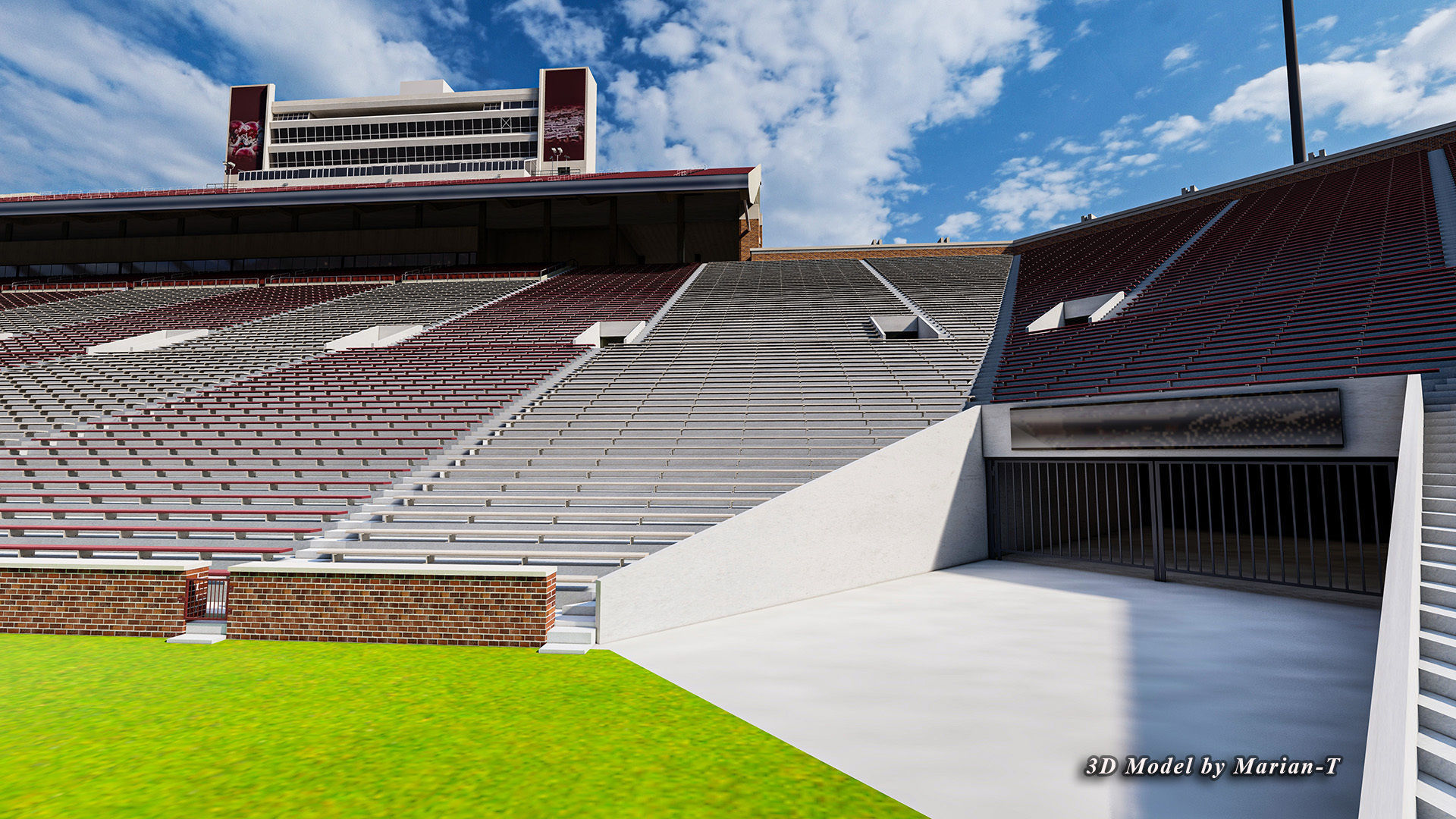 3D model Gaylord Family Oklahoma Memorial Stadium USA VR / AR / low ...