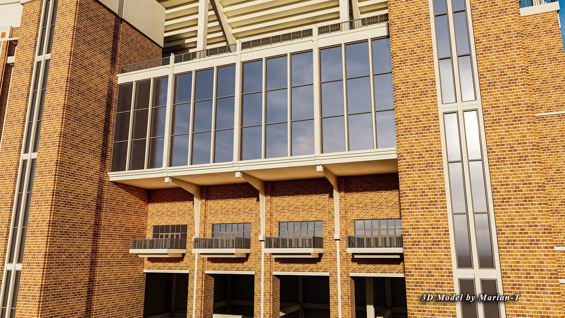 3D model Gaylord Family Oklahoma Memorial Stadium USA VR / AR / low ...