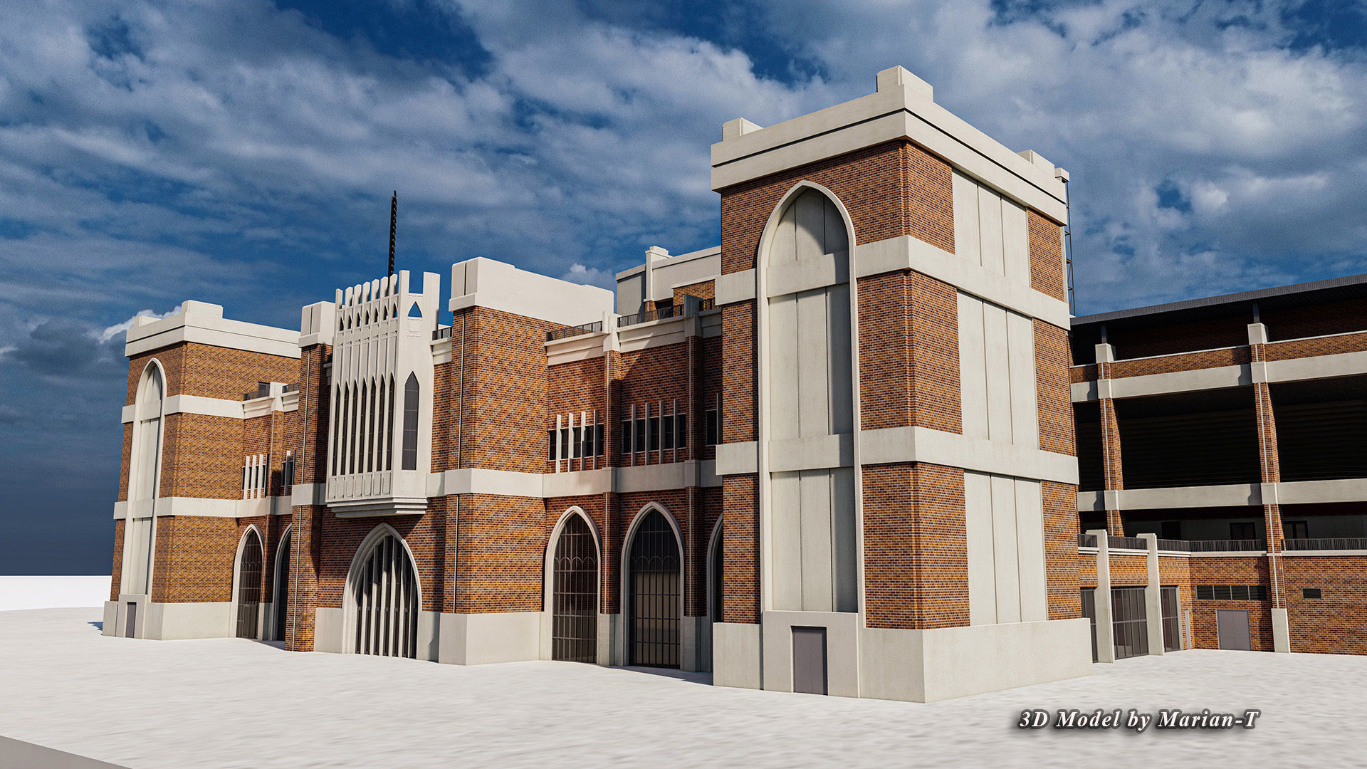 3D model Gaylord Family Oklahoma Memorial Stadium USA VR / AR / low ...