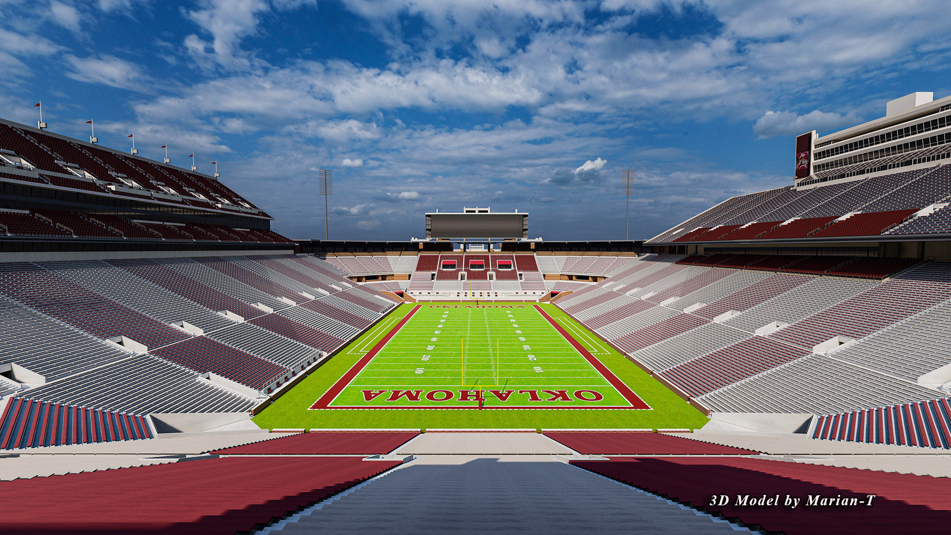 3D model Gaylord Family Oklahoma Memorial Stadium USA VR / AR / low ...
