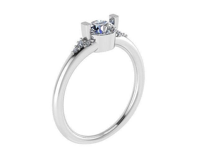 Promise Diamond Ring 1326 3D model 3D printable | CGTrader