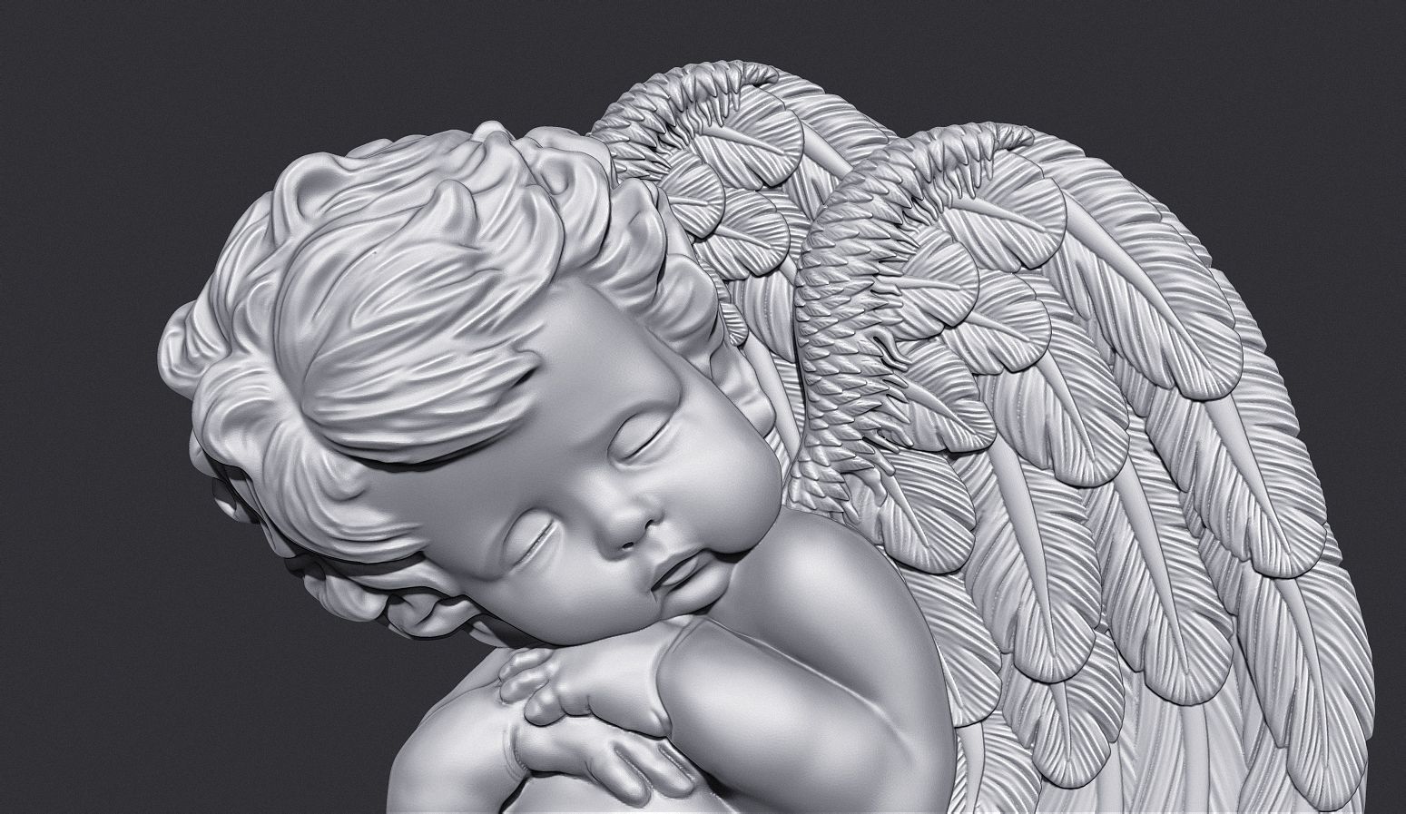 Sleeping Baby Angel 3D model 3D printable | CGTrader