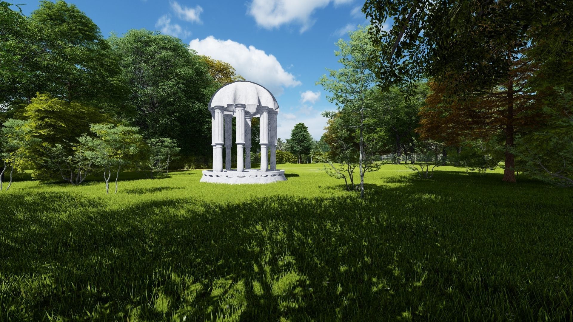 Outdoor Gazebo with Greek Columns 3D model | CGTrader