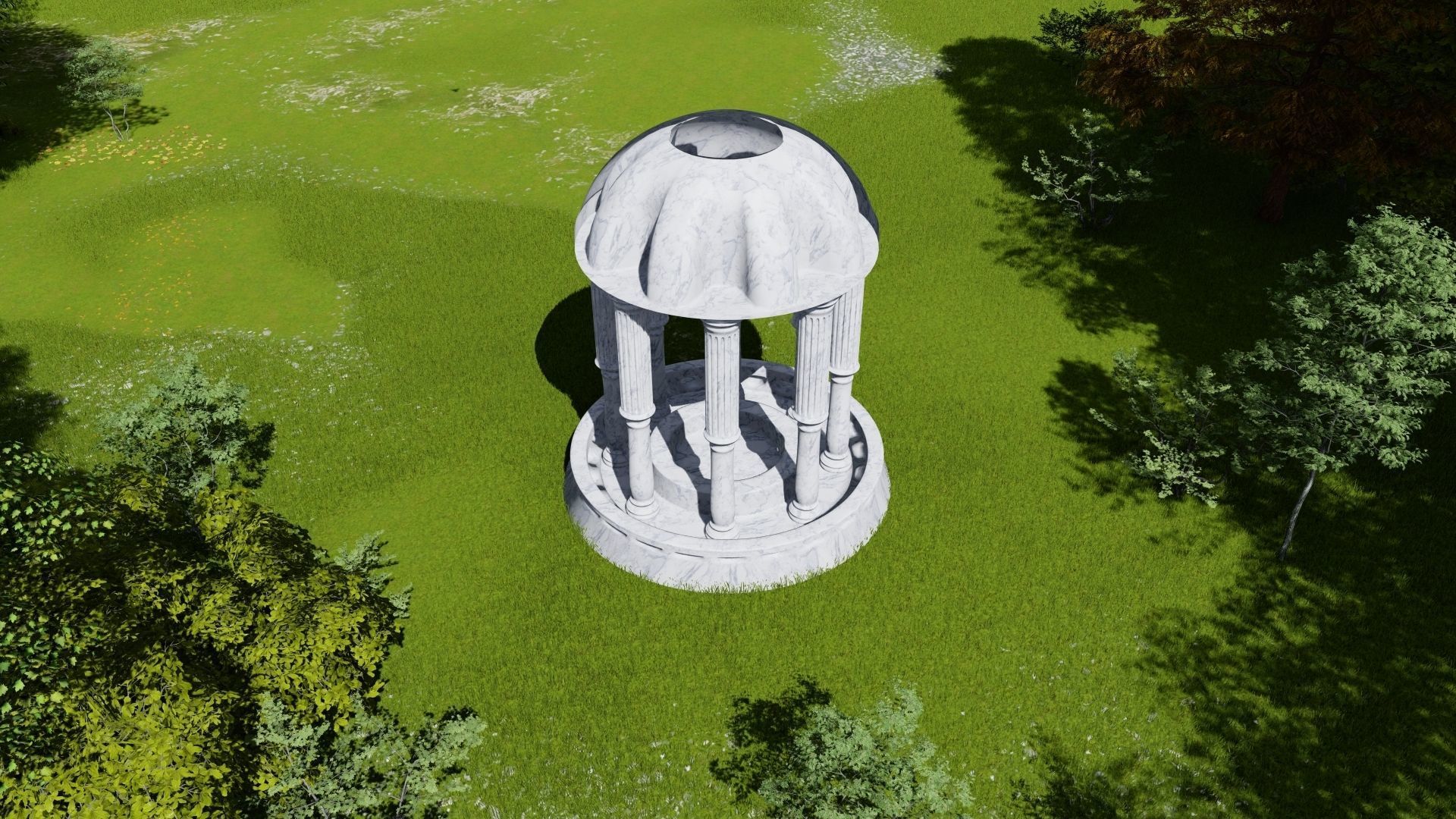 Outdoor Gazebo with Greek Columns 3D model | CGTrader