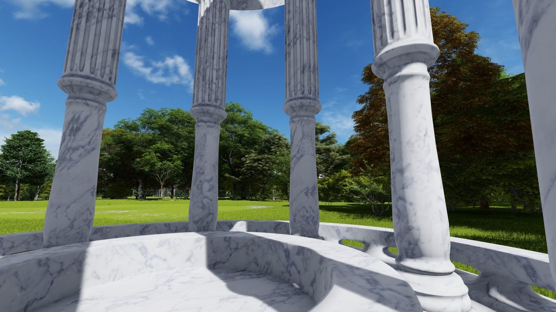 Outdoor Gazebo with Greek Columns 3D model | CGTrader