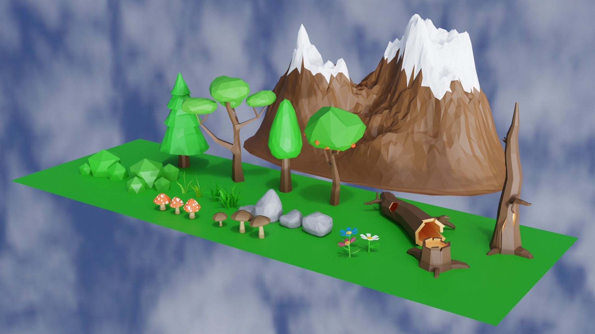 Enchanting Low-Poly Forest A Virtual Natural Wonderland free VR / AR ...