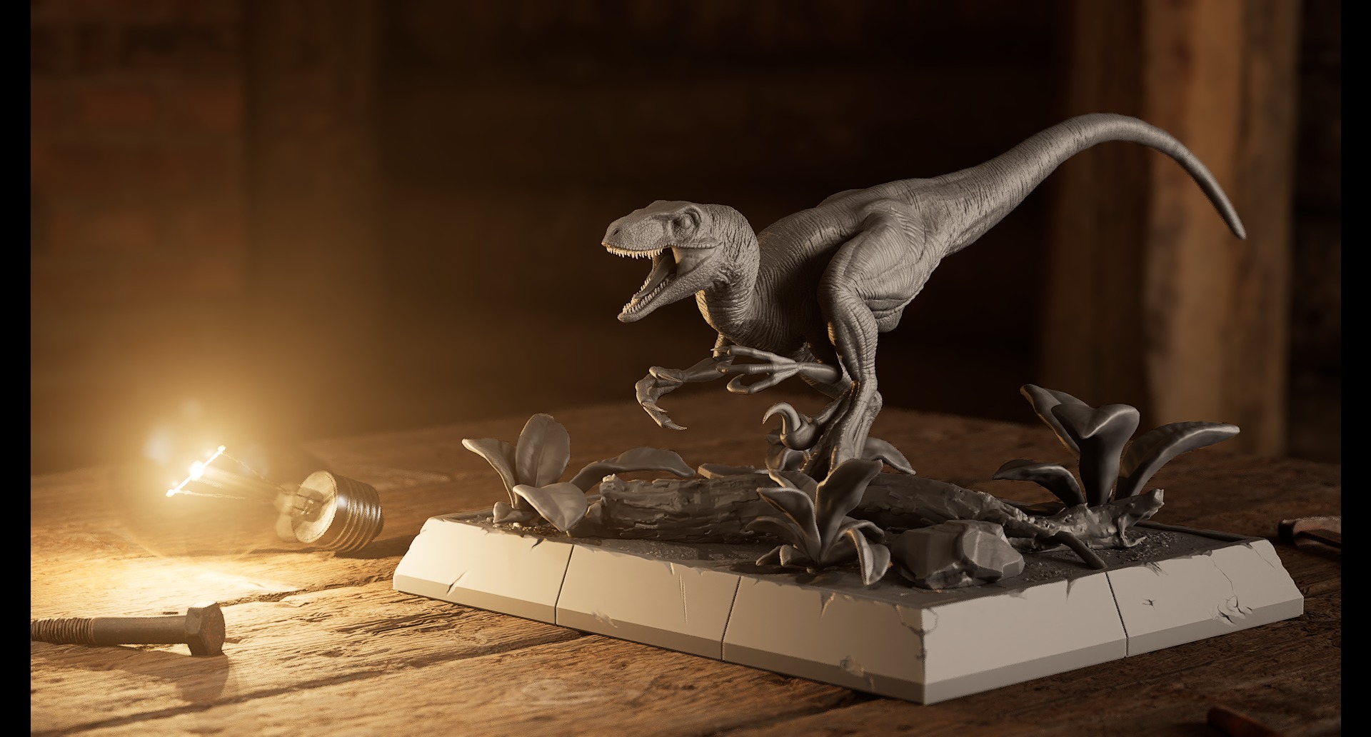 jurassic park velociraptor 3D Print Model 3D model 3D printable | CGTrader