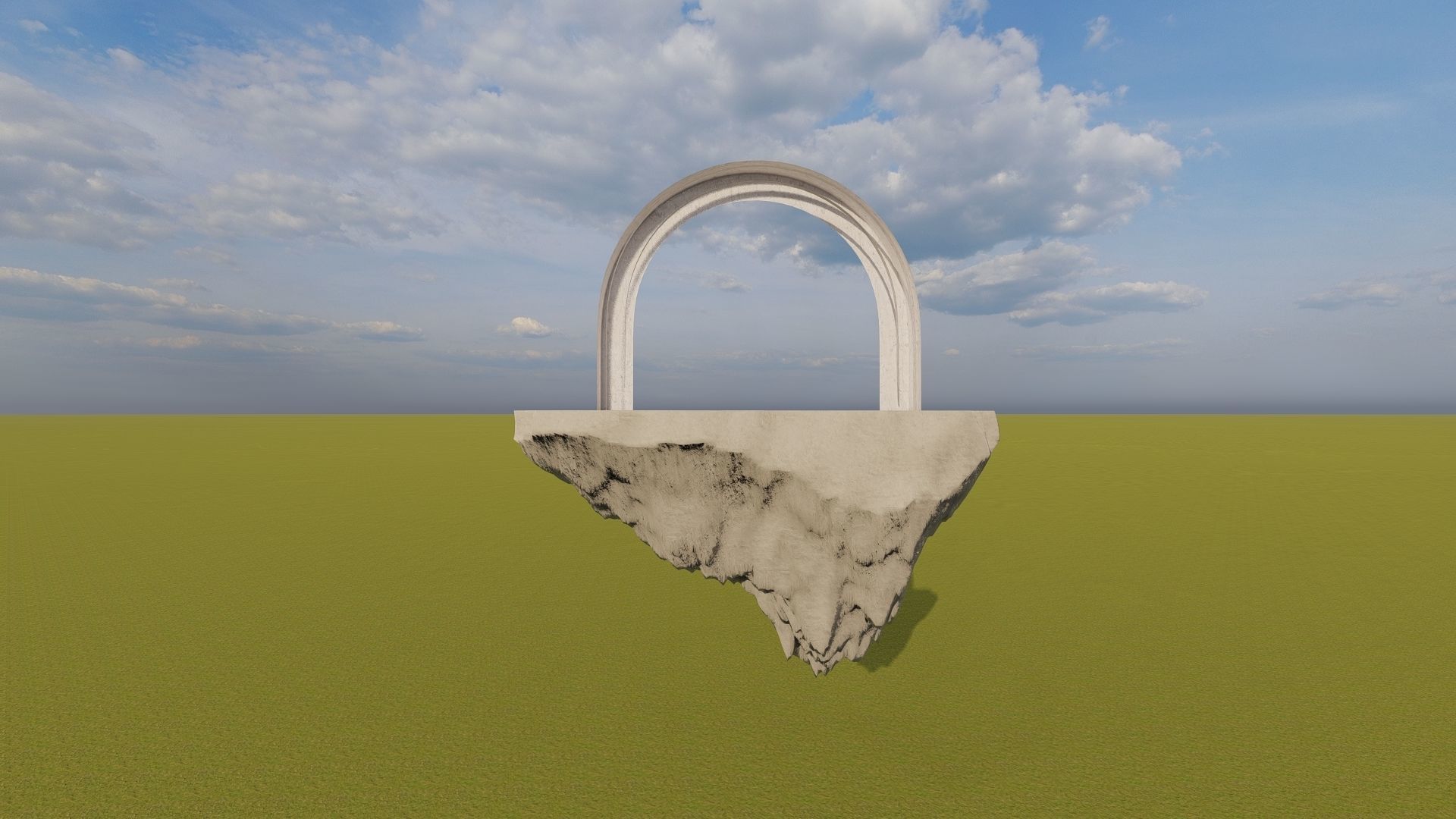 3D model Portal Arch on Floating Island VR / AR / low-poly | CGTrader