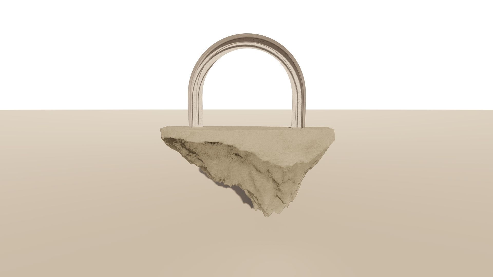 3D model Portal Arch on Floating Island VR / AR / low-poly | CGTrader