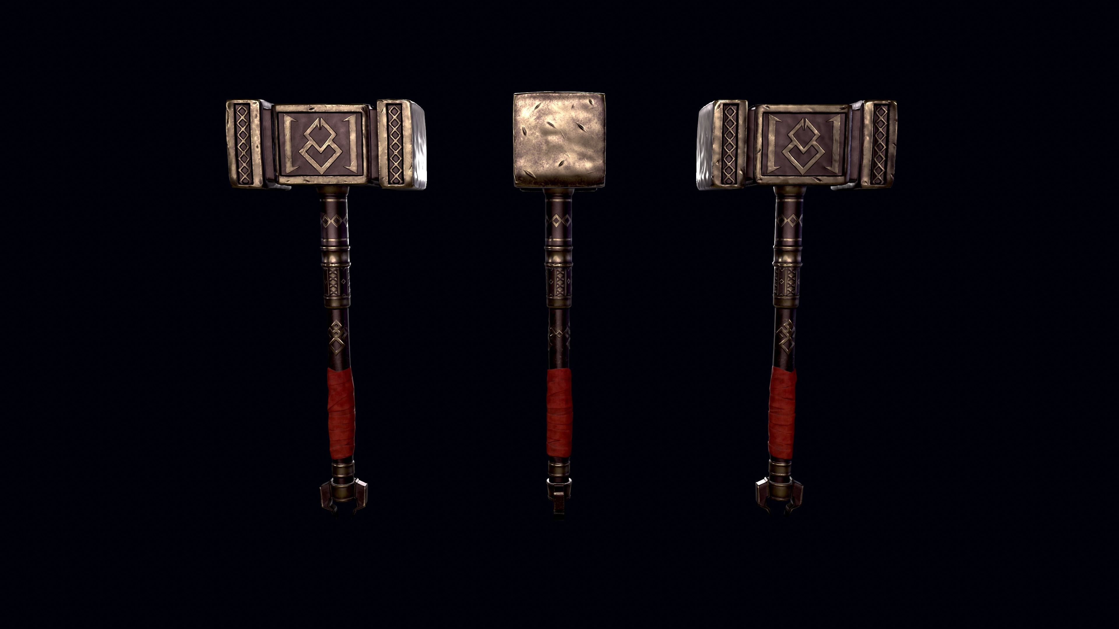 3D Model Collection Dwarf weapons set VR / AR / low-poly | CGTrader