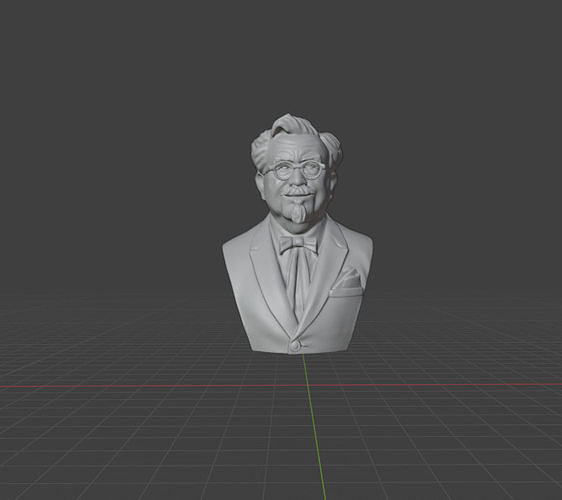 Colonel Sanders 3D model 3D printable | CGTrader