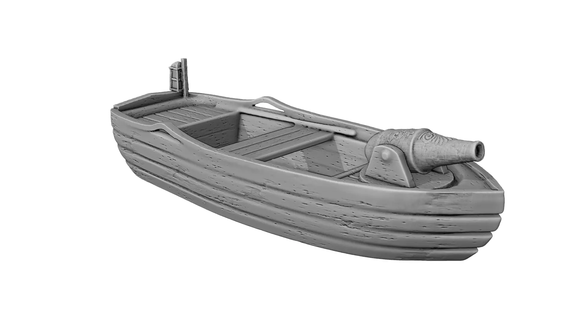 Boat and guns 3D model 3D printable | CGTrader