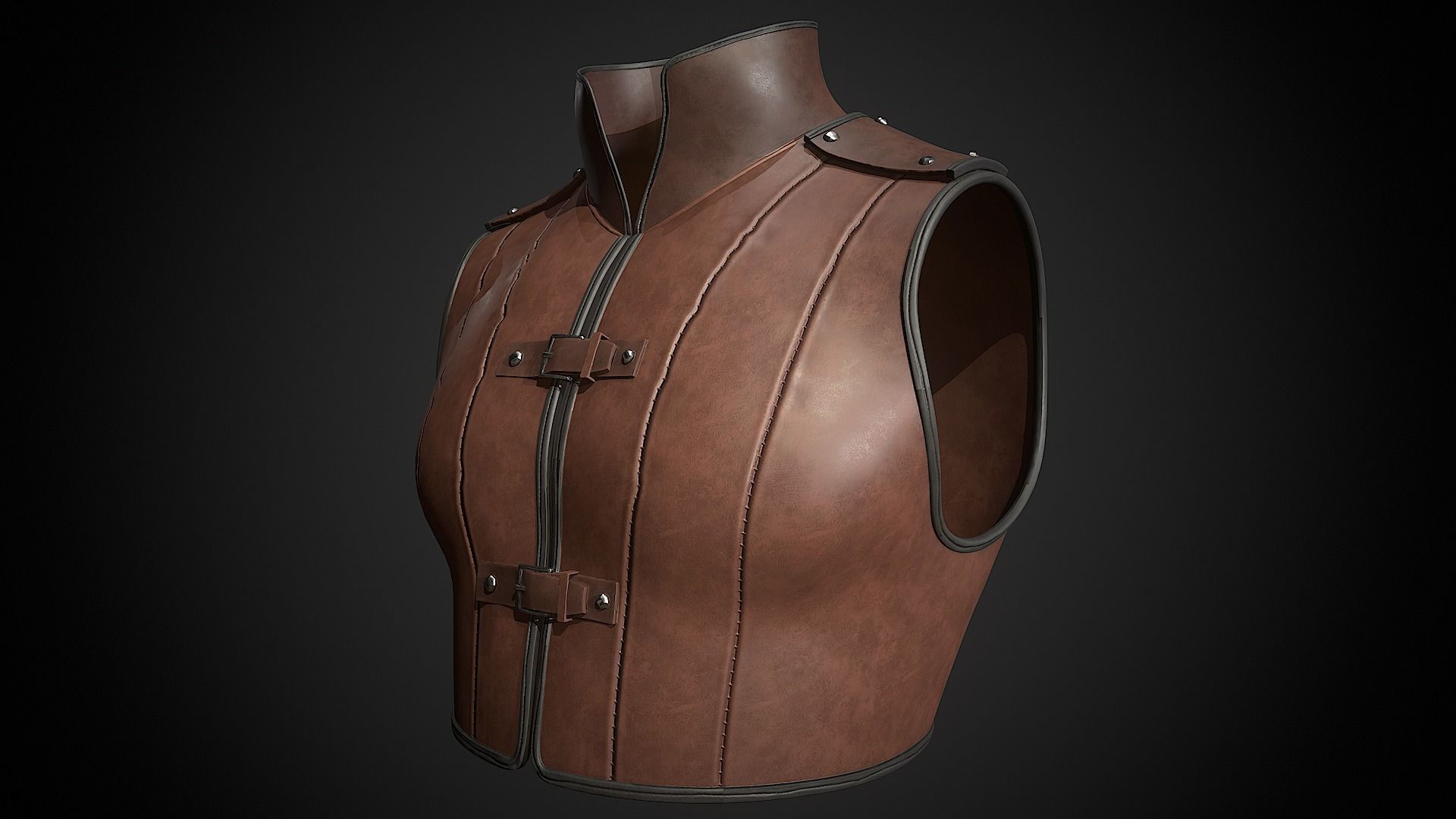 Medieval Leather Vest 3D model | CGTrader