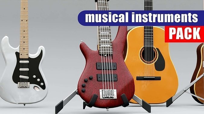 MUSICAL INSTRUMENTS PACK 3D model | CGTrader