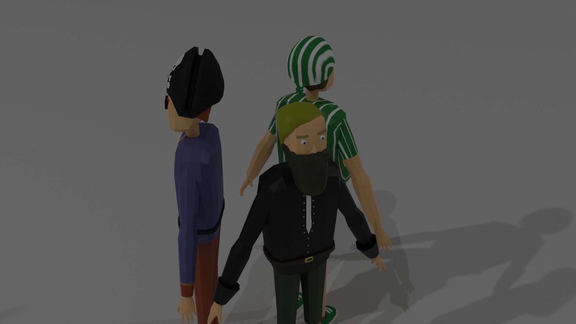 3D model cartoon pirates character VR / AR / low-poly | CGTrader