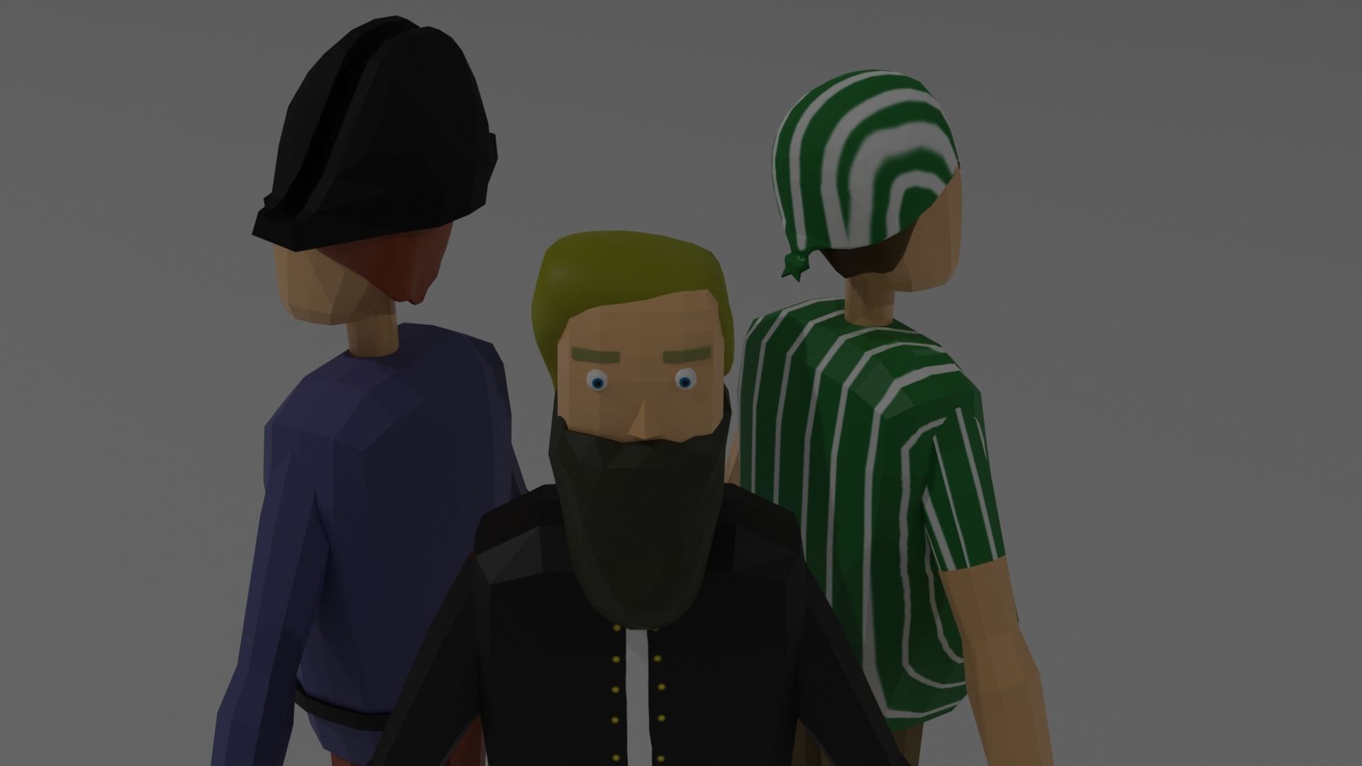 3D model cartoon pirates character VR / AR / low-poly | CGTrader
