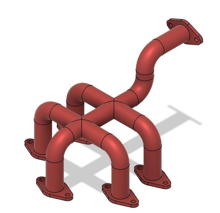 Exhaust Manifold 3D model 3D printable | CGTrader