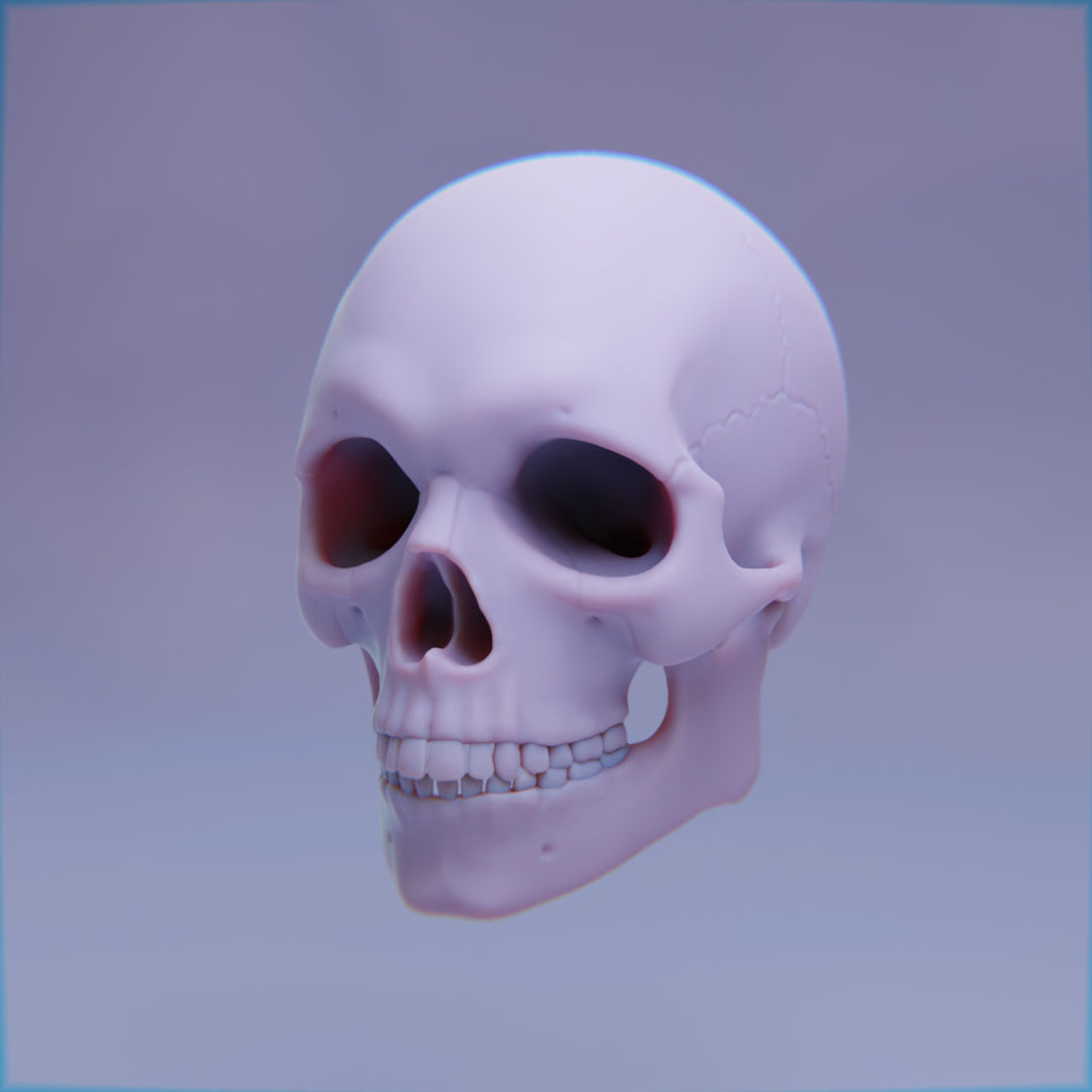 Skull glowing 3D model | CGTrader