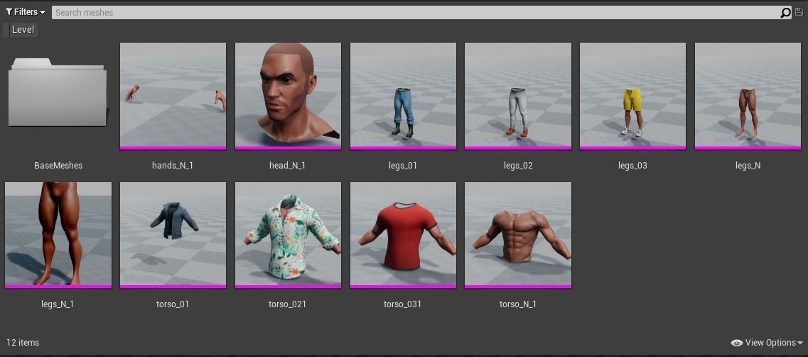 UE4 Advanced Modular Character Male Integrated to ALS system free VR ...