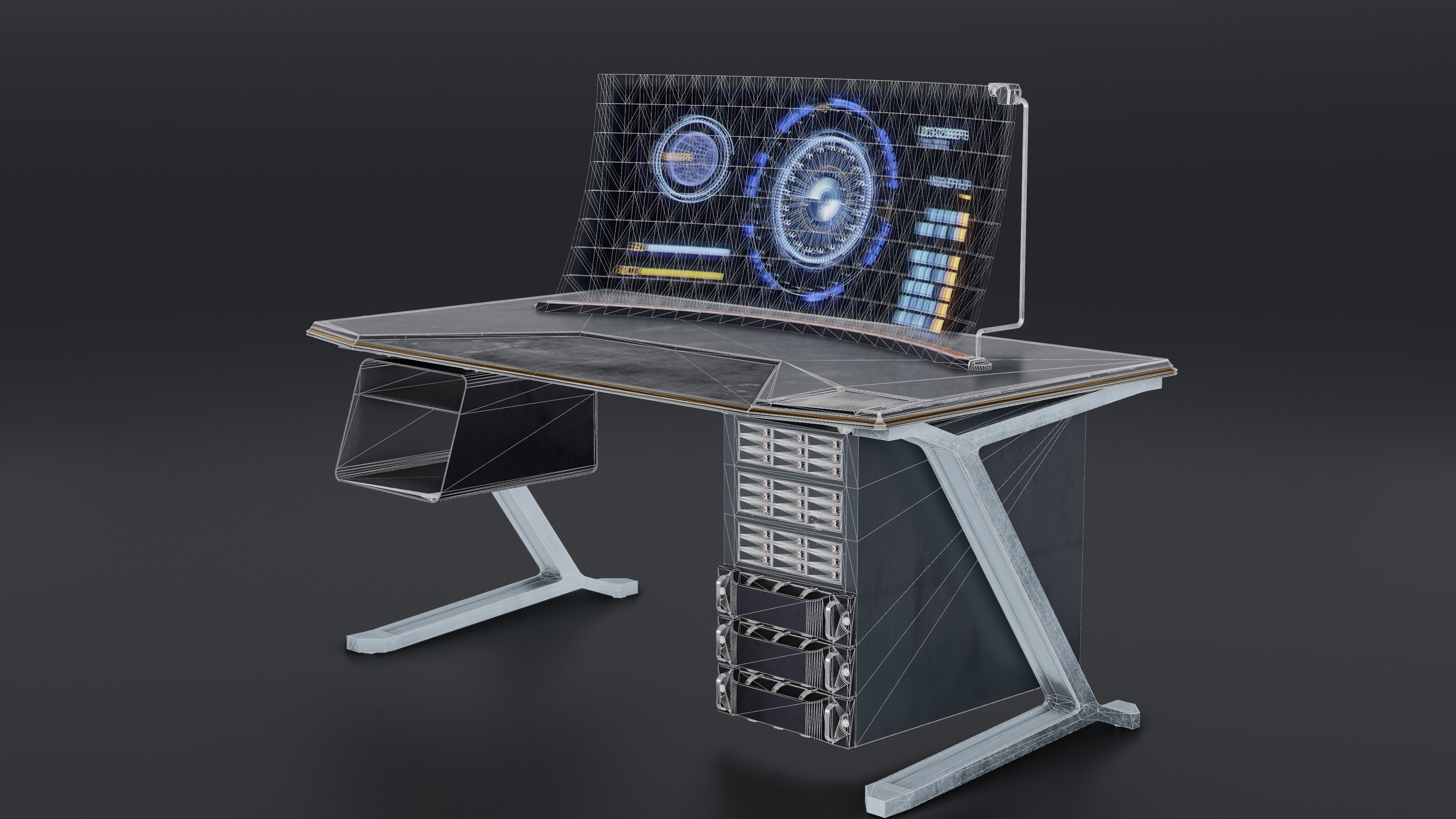 3D Model Collection SciFi Furniture VR / AR / low-poly | CGTrader