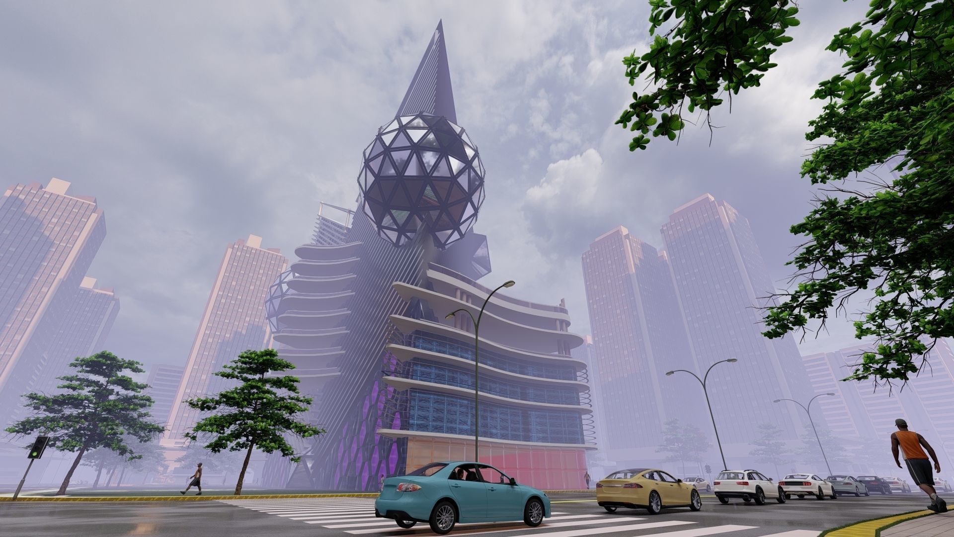 3D model Skyscraper Deconstructivism Structure VR / AR / low-poly ...