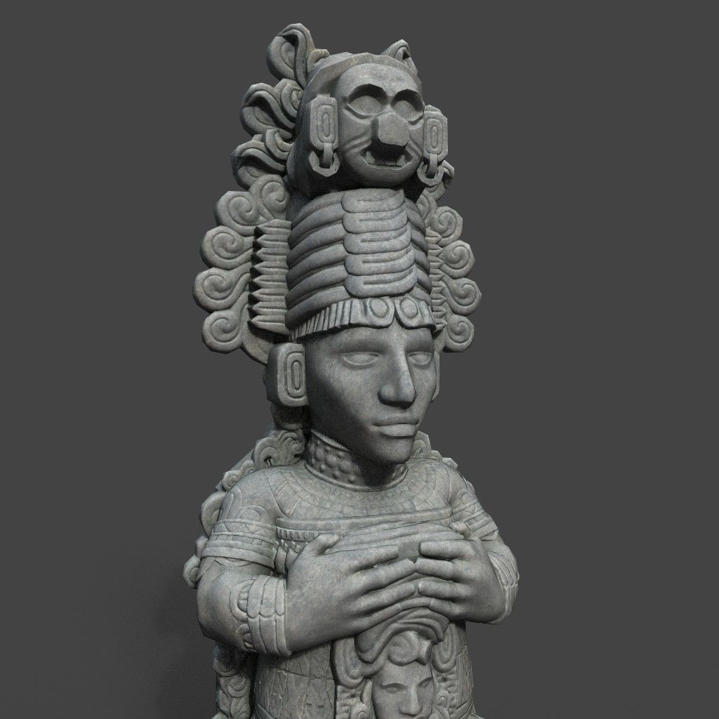 3D model Mayan Inca Aztec Statue 220822 VR / AR / low-poly | CGTrader