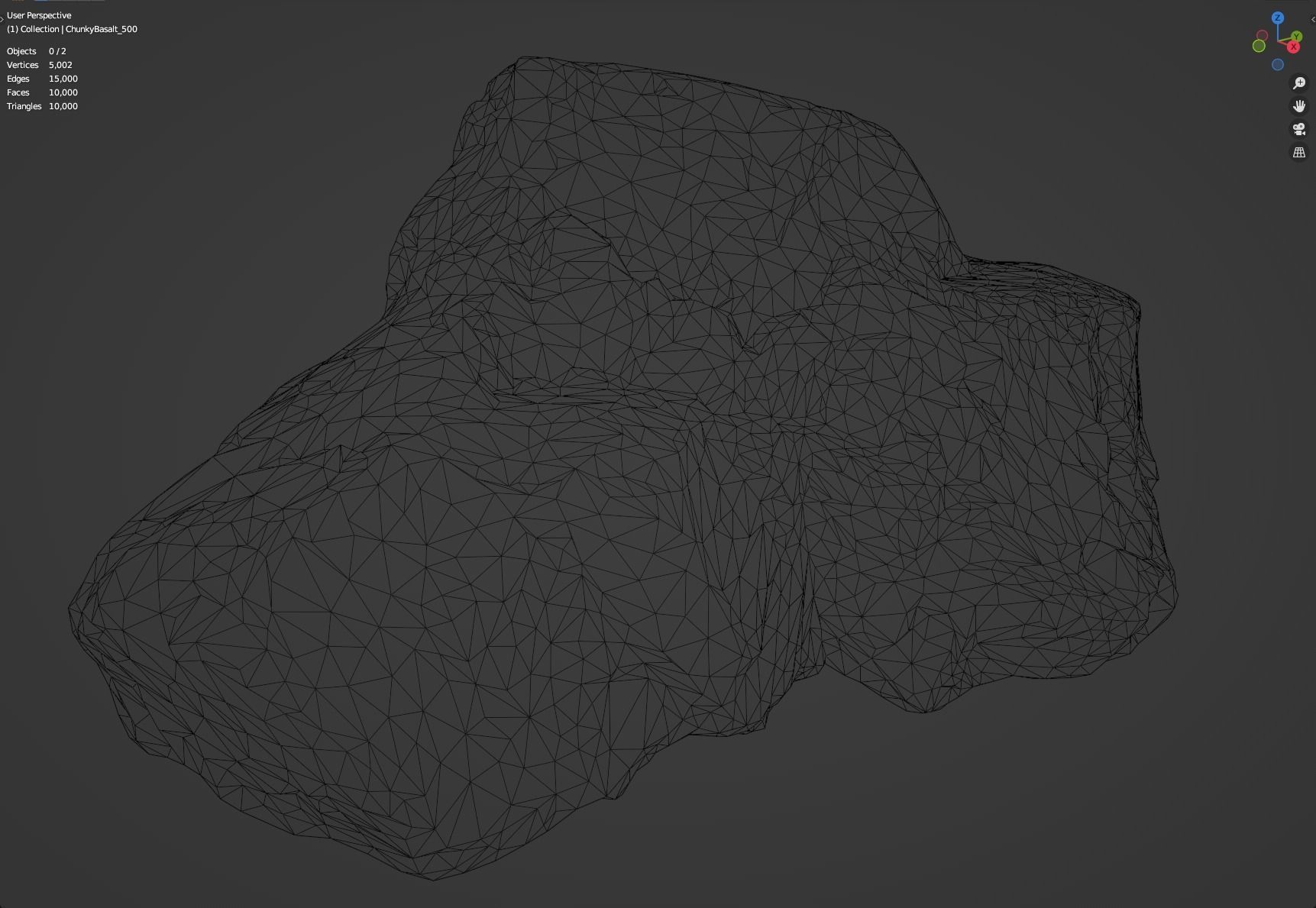 3D model Chunky Basalt - 8K Textures - 7 Mesh Resolutions VR / AR / low ...