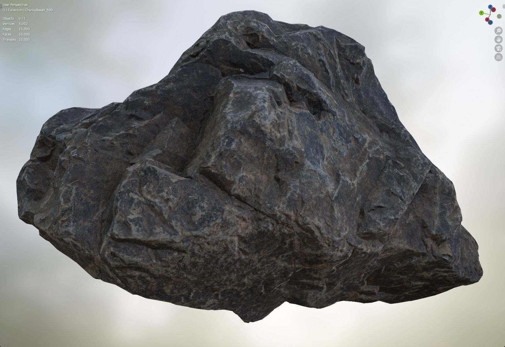 3D model Chunky Basalt - 8K Textures - 7 Mesh Resolutions VR / AR / low ...